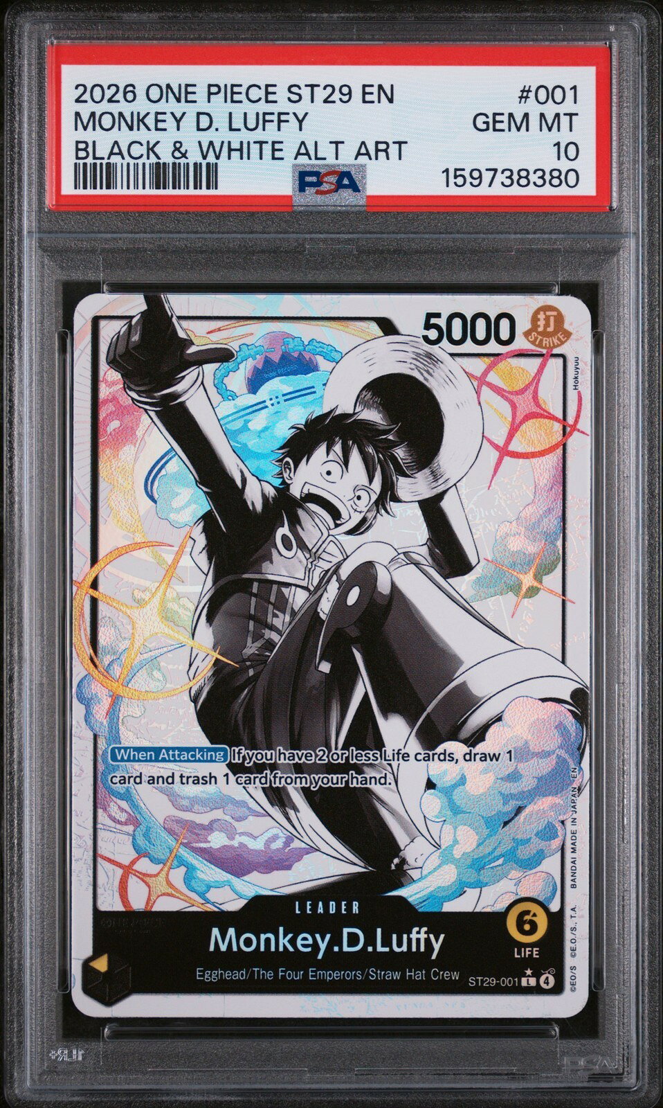 PRODUCT DETAILS 【商品情報】・鑑定機関: PSA・グレード: 10・カード名（キャラクター）: MONKEY D. LUFFY (モンキー・D・ルフィ)・年式・シリーズ（セット名）: 2026 ONE PIECE START...
