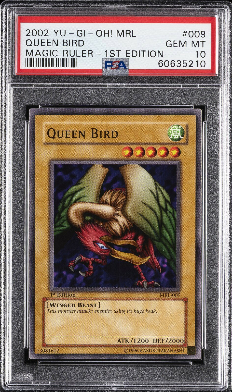 PRODUCT DETAILS 【商品情報】・鑑定機関:PSA・グレード:10・カード名（キャラクター）:QUEEN BIRD (クイーン・バード)・年式・シリーズ（セット名）:2002 MRL-MAGIC RULER 1ST EDITIO...