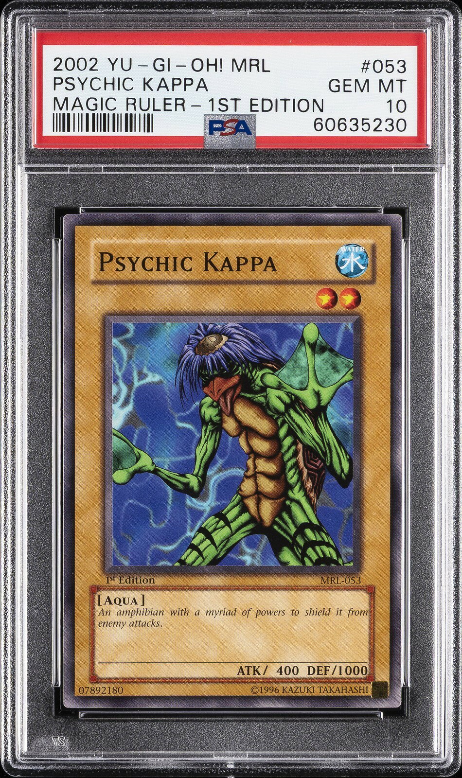 PRODUCT DETAILS 【商品情報】・鑑定機関:PSA・グレード:10・カード名（キャラクター）:PSYCHIC KAPPA (サイキック・カッパ)・年式・シリーズ（セット名）:2002 MRL-MAGIC RULER (1ST E...