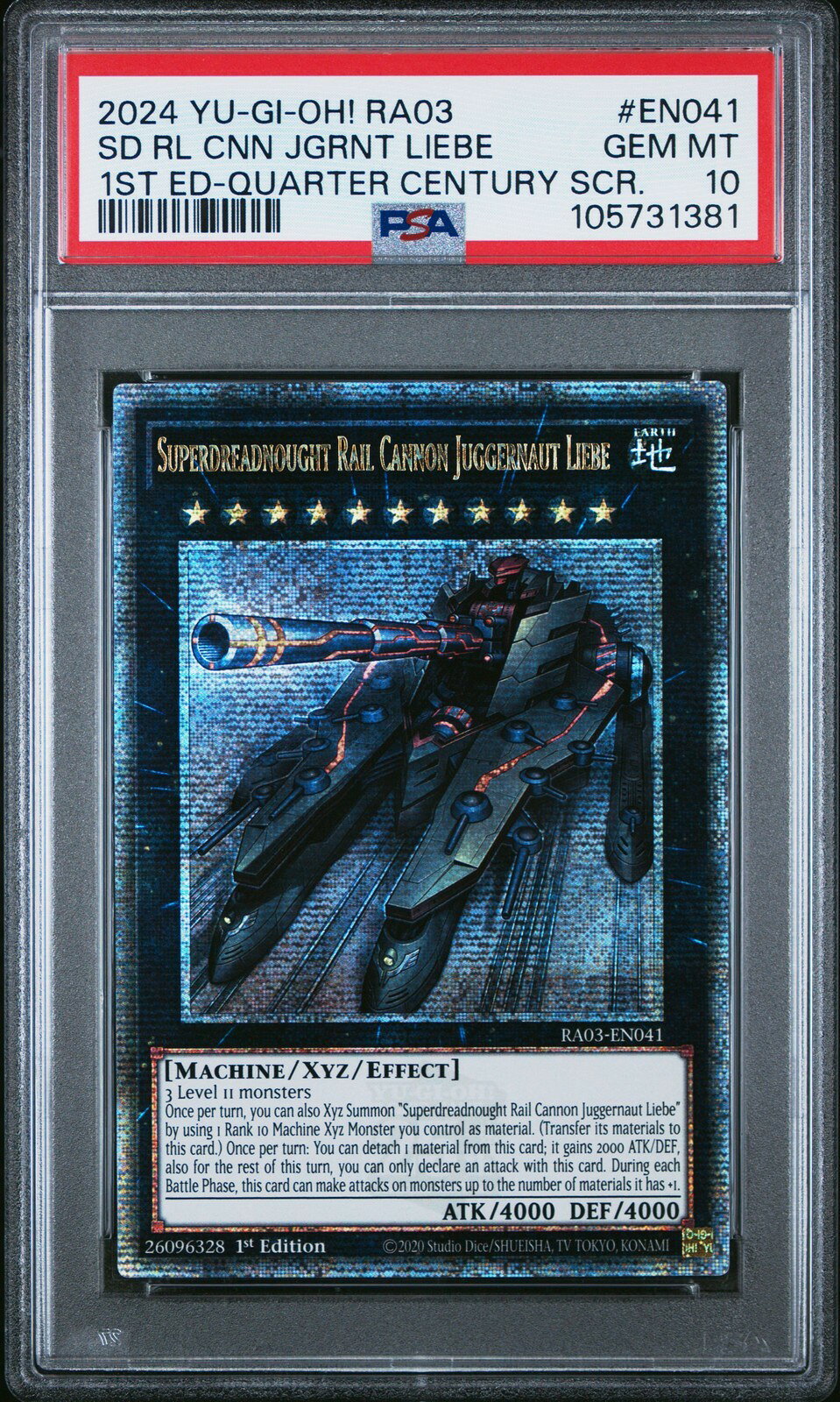 PRODUCT DETAILS 【商品情報】・鑑定機関：PSA・グレード：10・カード名（キャラクター）：Superdreadnought Rail Cannon Juggernaut Liebe・年式・シリーズ（セット名）：2024・カー...