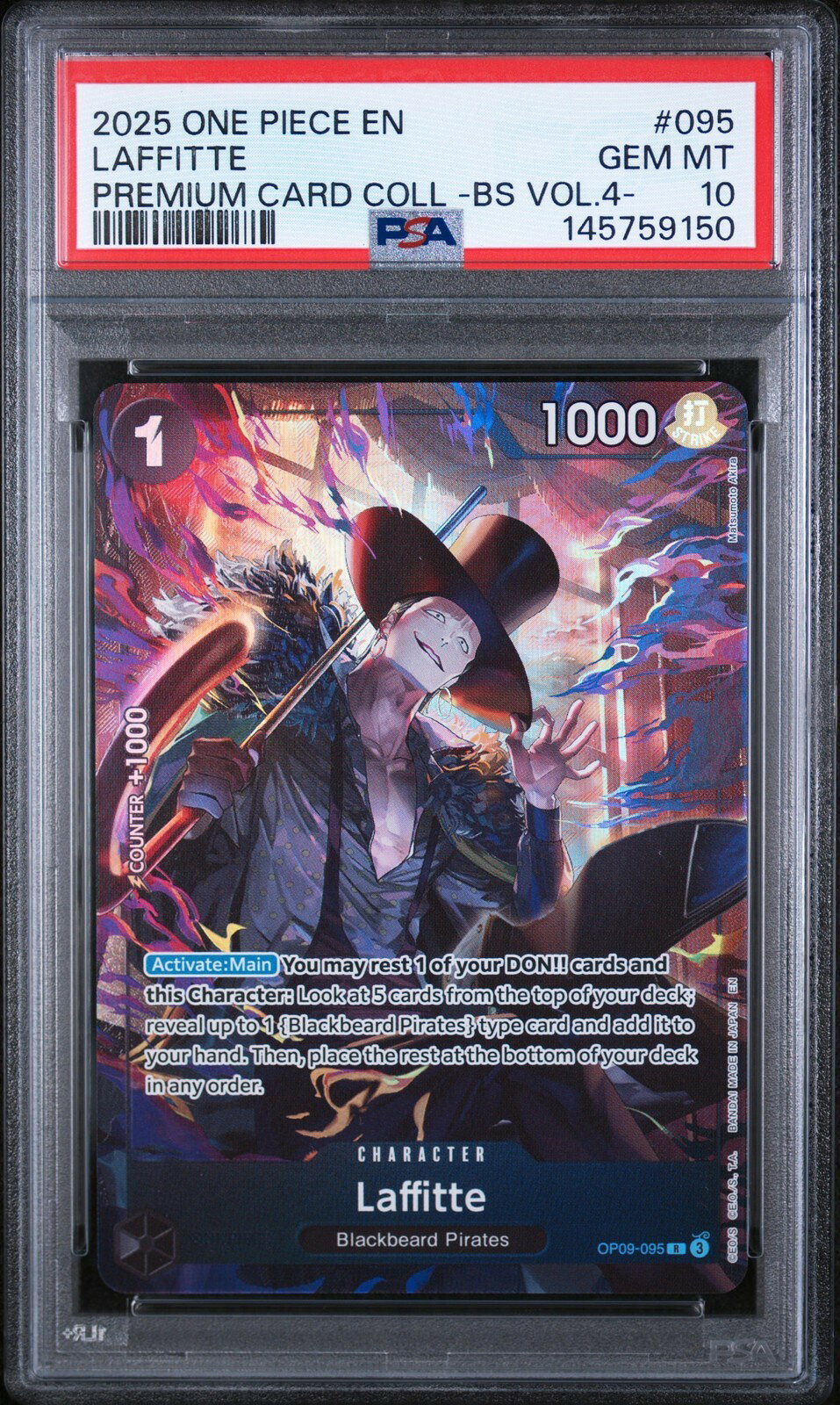PRODUCT DETAILS 【商品情報】・鑑定機関：PSA・グレード：10・カード名（キャラクター）：LAFFITTE (ラフィット)・年式・シリーズ（セット名）：2025 ONE PIECE PREMIUM CARD COLLECTI...