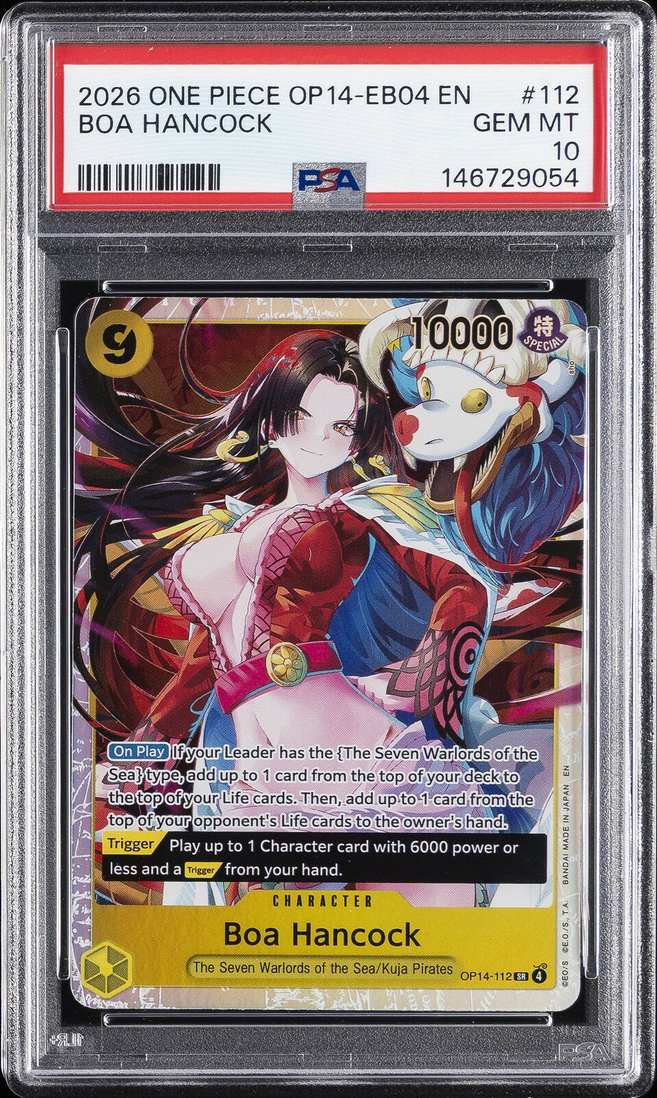 PRODUCT DETAILS 【商品情報】・鑑定機関: PSA・グレード: 10・カード名（キャラクター）: BOA HANCOCK (ボア・ハンコック)・年式・シリーズ（セット名）: 2026 ONE PIECE OP14-EB04-T...