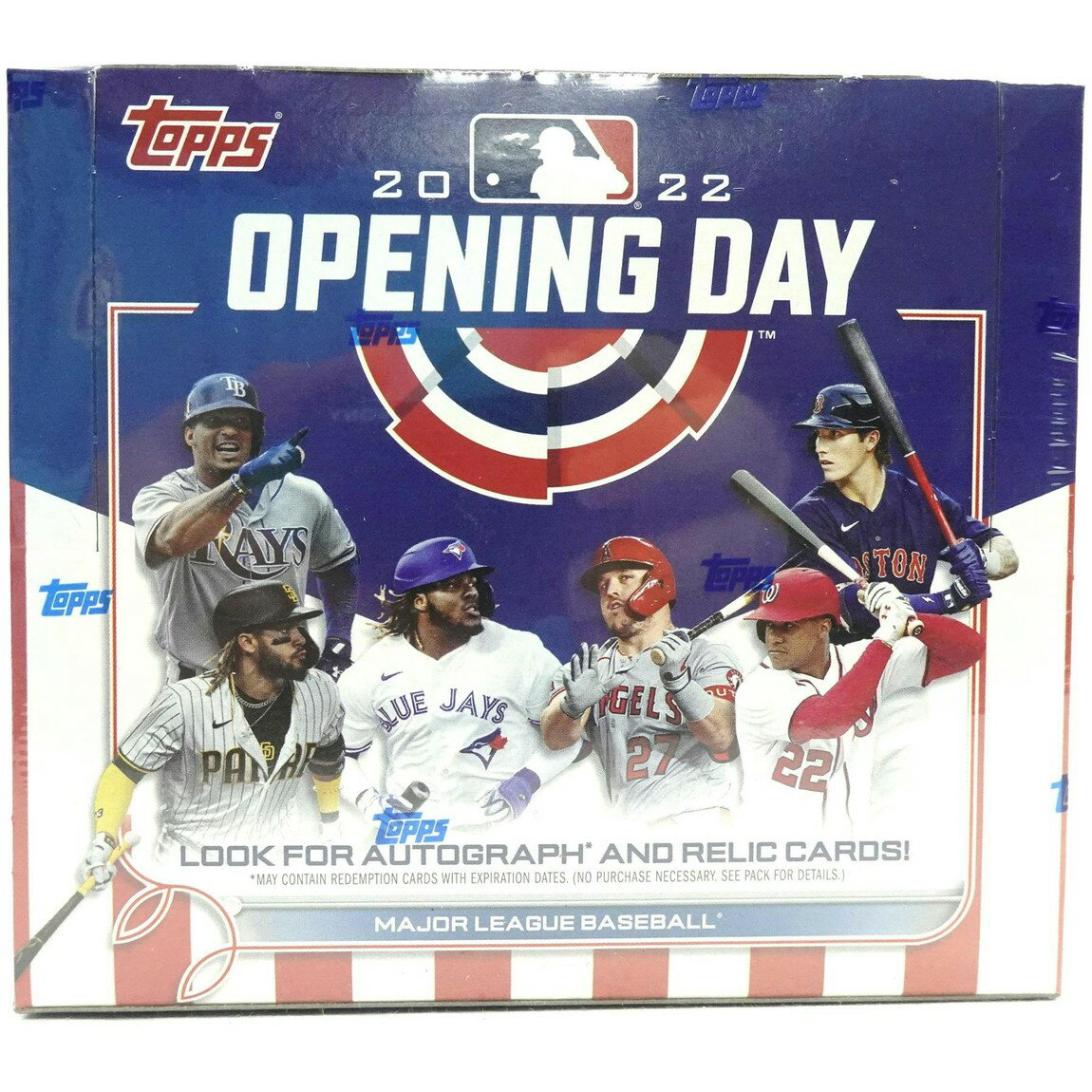 PRODUCT DETAILS MLB 2022 Topps Opening Day ベースボール ホビーボックス 未開封【商品仕様】・ シリーズ：2022 Topps Opening Day・ 1ボックス：36パック入り・ 1パック：7枚...
