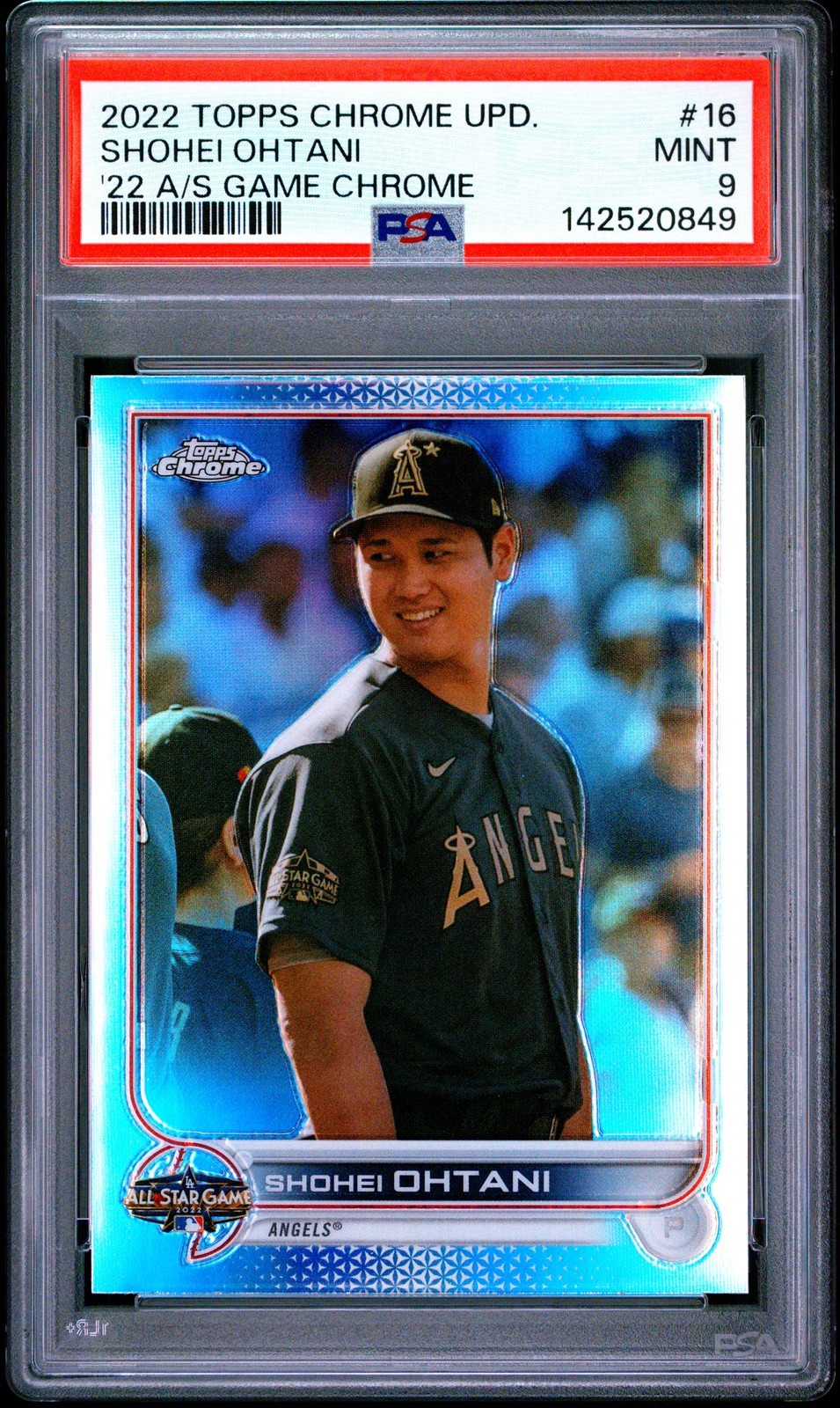 PRODUCT DETAILS MLB 2022 TOPPS CHROME UPDATE 2022 ALL-STAR GAME CHROME 大谷翔平 #16 PSA 9 鑑定済【中古】【商品情報】・鑑定機関：PSA・グレード：9・選手：大...