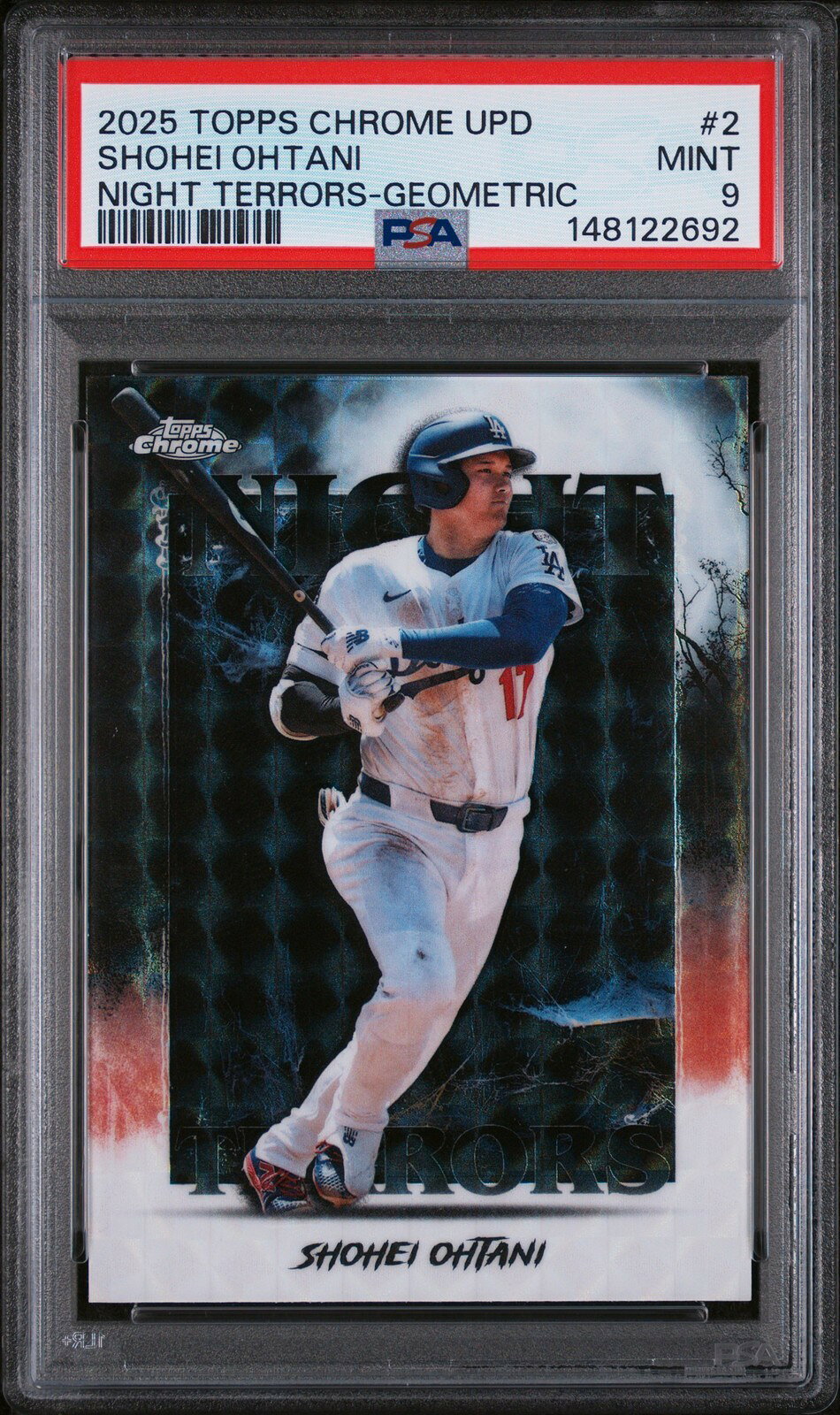 PRODUCT DETAILS MLB 2025 Topps Chrome Update Night Terrors Geometric 大谷翔平 #2 PSA 9 鑑定済【商品情報】・鑑定機関：PSA・グレード：9・選手：大谷翔平選手・年...