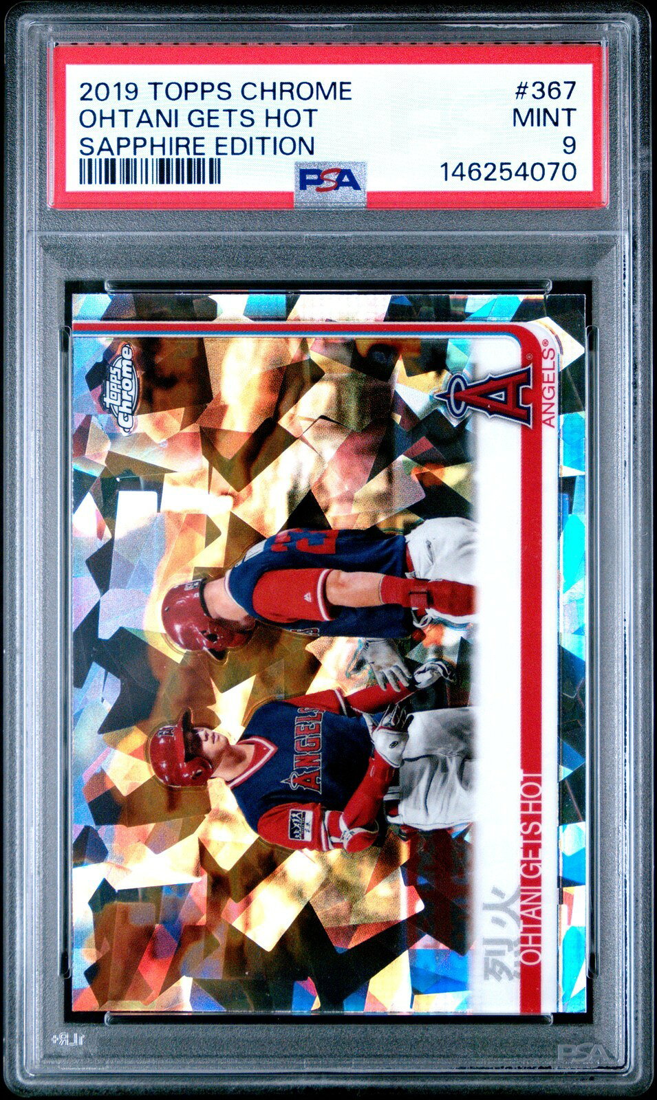 PRODUCT DETAILS MLB 2019 TOPPS CHROME SAPPHIRE EDITION 大谷翔平 OHTANI GETS HOT #367 PSA 9 鑑定済【中古】【商品情報】・鑑定機関：PSA・グレード：9・選手：...