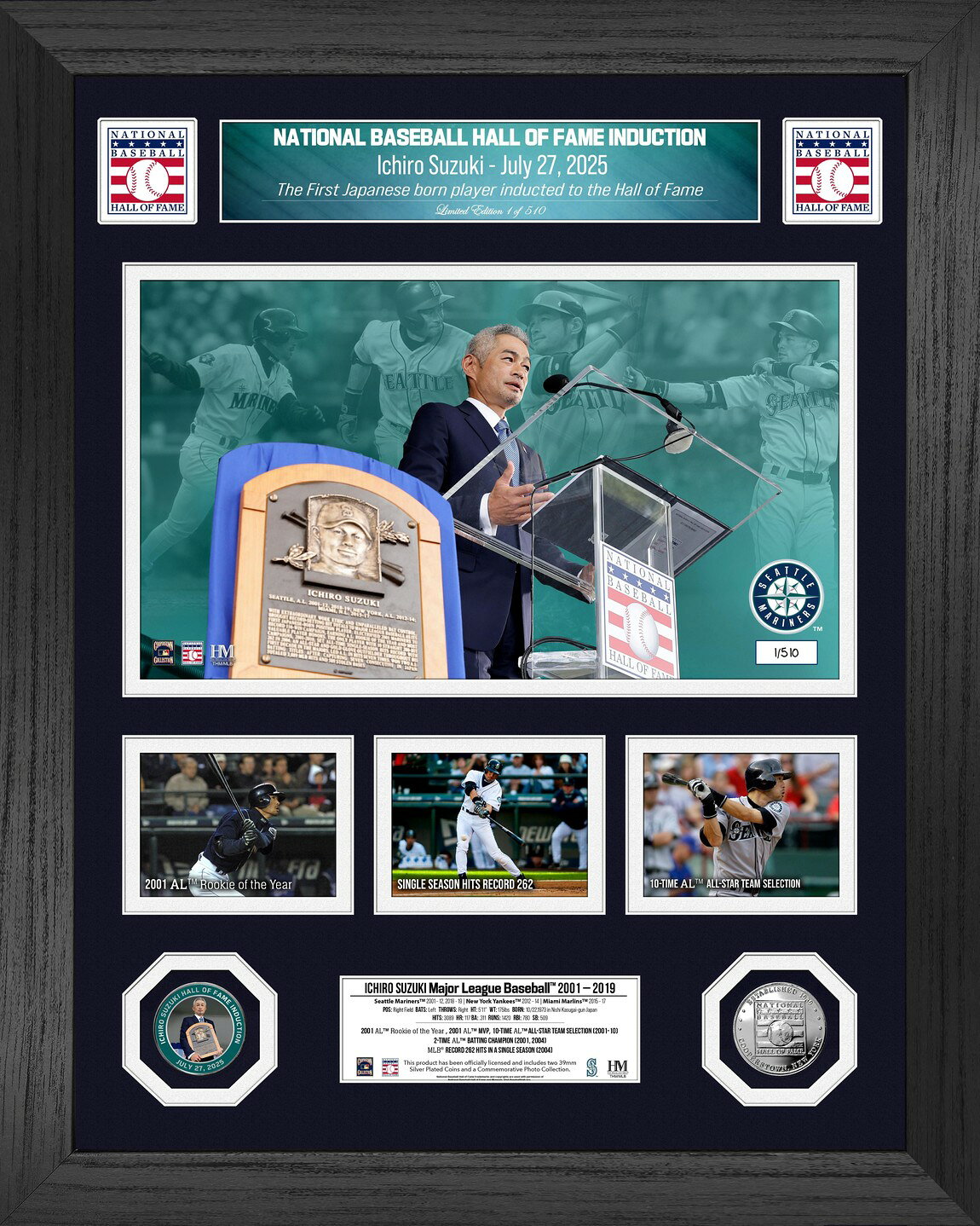 PRODUCT DETAILS MLB イチロー シアトル・マリナーズ 2025年 野球殿堂入り シルバーコイン マーキー フォトミント【商品情報】・選手：イチロー選手・チーム：シアトル・マリナーズ・出来事・受賞：2025年 野球殿堂入り・...