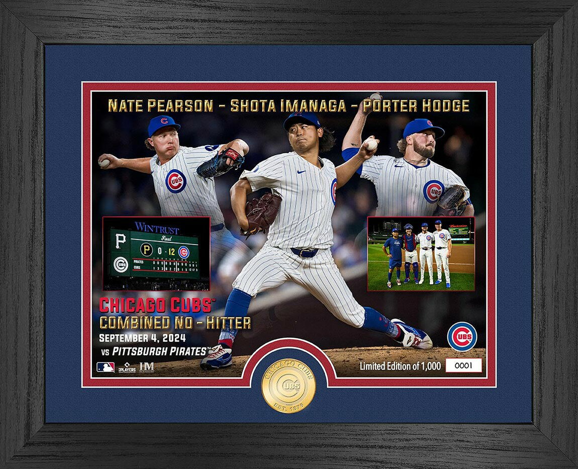 PRODUCT DETAILS MLB 今永昇太 シカゴ・カブス コンバインド・ノーヒッター 記念フォトミント【商品情報】・選手：今永昇太選手、ポーター・ホッジ選手、ネイト・ピアソン選手・チーム：シカゴ・カブス・出来事・受賞：2024年9月...