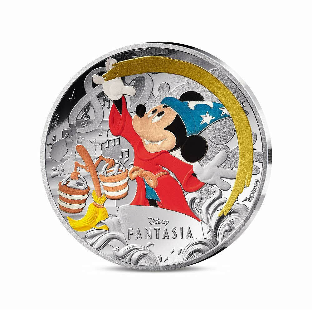 PRODUCT DETAILS ディズニー ファンタジア 10ユーロ銀貨 プルーフ 2025年 モネ・ド・パリ【商品情報】・テーマ/キャラクター：ディズニー ファンタジア・額面：10ユーロ・金属：銀・品質：プルーフ・年式：2025・直径：3...