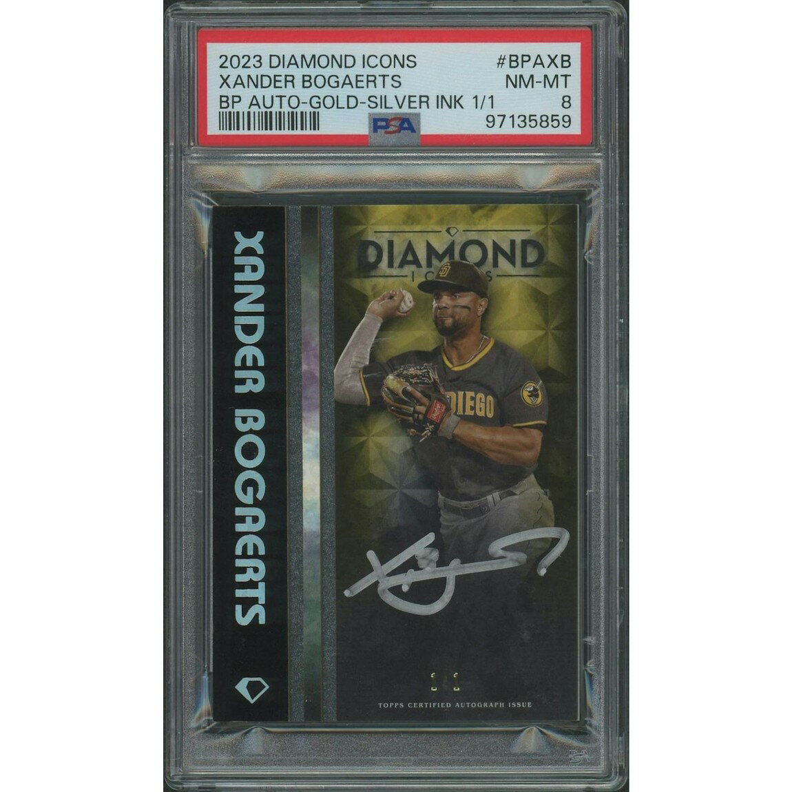 PRODUCT DETAILS 【中古】MLB 2023 Topps Diamond Icons ザンダー・ボガーツ Gold Silver Ink Auto #BPAXB 1/1 PSA 8 鑑定済【商品情報】・ 鑑定機関：PSA・ グレ...