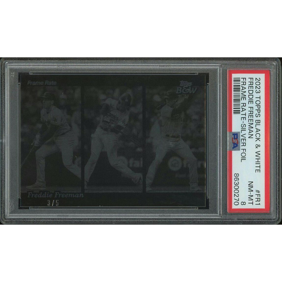PRODUCT DETAILS 【中古】MLB 2023 Topps Black & White フレディ・フリーマン Silver Foil Frame Rate #FR1 /5 PSA 8 鑑定済【商品情報】・ 鑑定機関：PSA・ グレ...