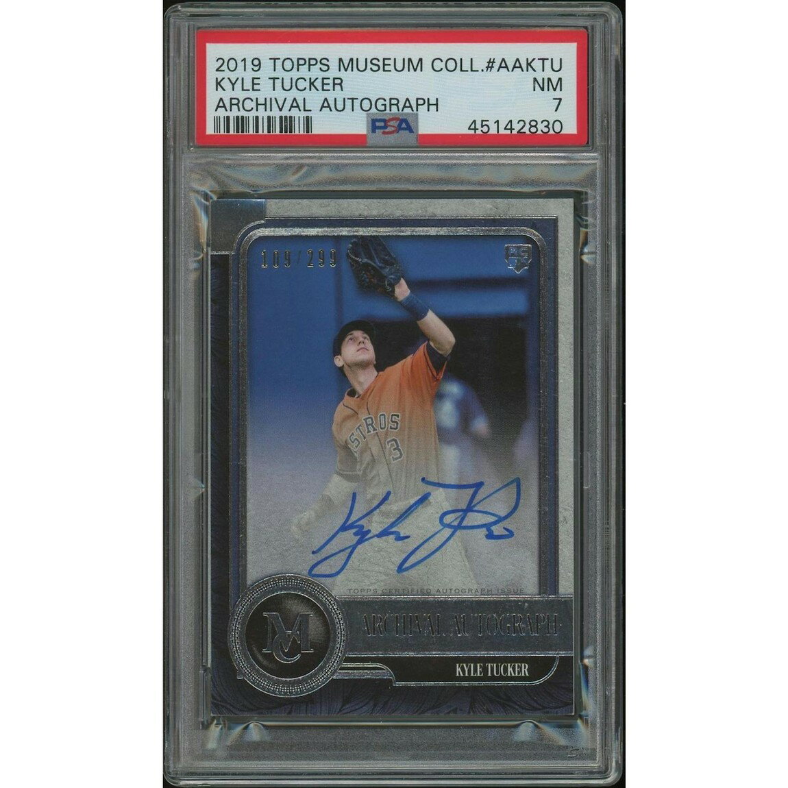 PRODUCT DETAILS 【中古】MLB 2019 Topps Museum Collection カイル・タッカー Rookie Auto #AAKTU 109/299 PSA 7 鑑定済【商品情報】・ 鑑定機関：PSA・ グレード...