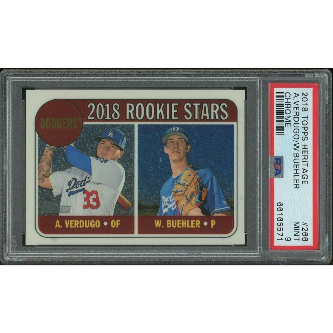 PRODUCT DETAILS 【中古】MLB 2018 Topps Heritage ウォーカー・ビューラー アレックス・ベルドゥーゴ Chrome Rookie #266 /999 PSA 9 鑑定済【商品情報】・ 鑑定機関：PSA・ ...