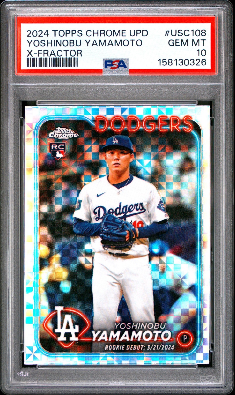 PRODUCT DETAILS MLB 2024 Topps Chrome Update 山本由伸 X-Fractor #USC108 PSA10 鑑定済【商品情報】・鑑定機関：PSA・グレード：10・選手：山本由伸 選手・年式・シリーズ：...
