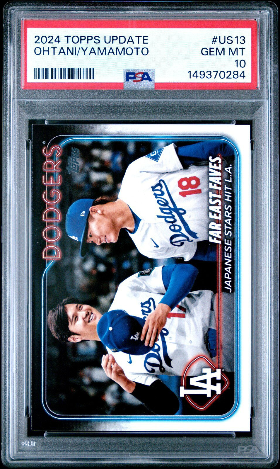 PRODUCT DETAILS MLB 2024 Topps Update 大谷翔平 山本由伸 #US13 PSA10 鑑定済【中古】【商品情報】・鑑定機関：PSA・グレード：10・選手：大谷翔平 選手、山本由伸 選手・年式・シリーズ：20...