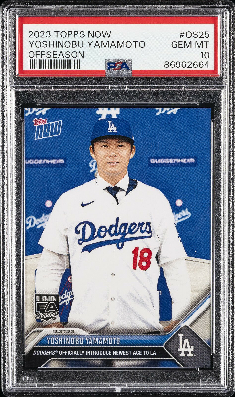 PRODUCT DETAILS MLB 2023 TOPPS NOW OFFSEASON 山本由伸 #OS25 PSA10 鑑定済【中古】【商品情報】・鑑定機関：PSA・グレード：10・選手：山本由伸 選手・年式・シリーズ：2023 TOP...