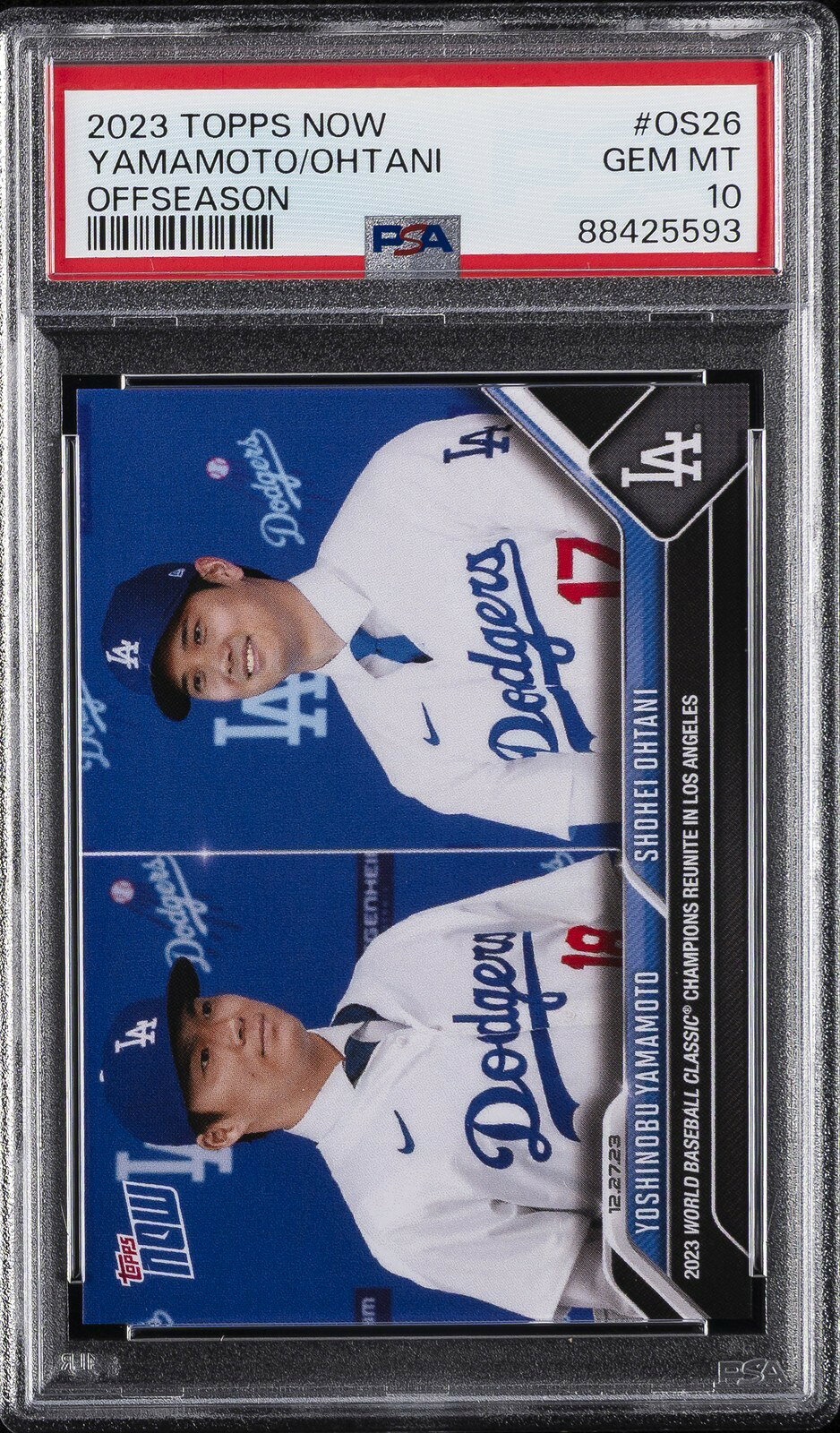 PRODUCT DETAILS MLB 2023 Topps Now Offseason 大谷翔平 山本由伸 #OS26 PSA 10 鑑定済【中古】【商品情報】・鑑定機関：PSA・グレード：10・選手：大谷翔平 選手、山本由伸 選手・年式...