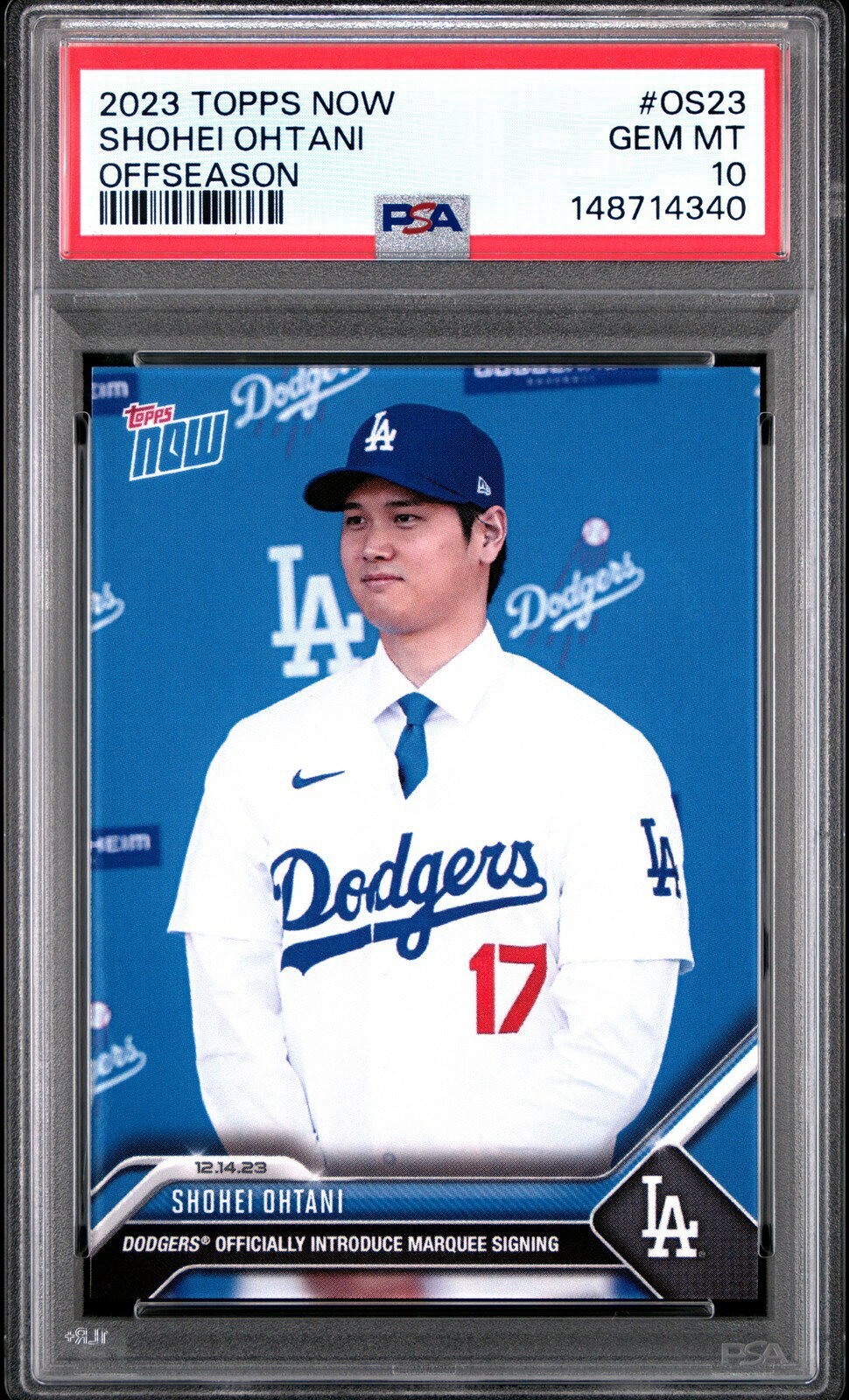 PRODUCT DETAILS MLB 2023 TOPPS NOW OFFSEASON 大谷翔平 #OS23 PSA10 鑑定済【中古】【商品情報】・鑑定機関：PSA・グレード：10・選手：大谷翔平選手・年式・シリーズ：2023 TOPP...
