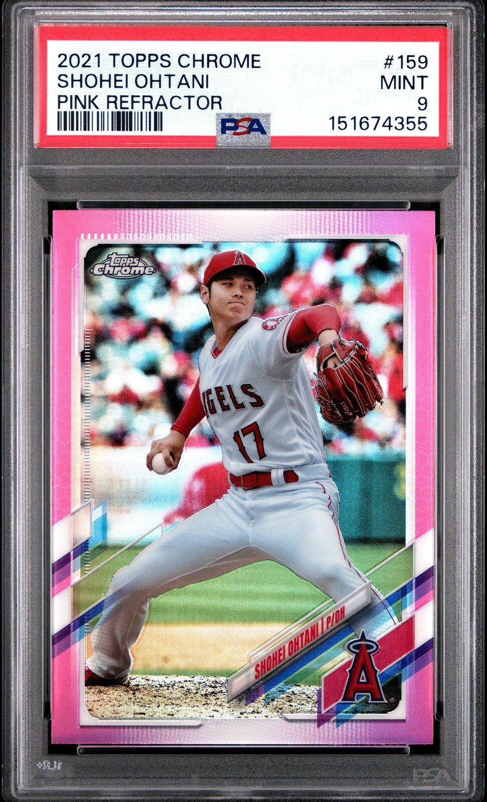 PRODUCT DETAILS MLB 2021 TOPPS CHROME 大谷翔平 PINK REFRACTOR #159 PSA 9 鑑定済【中古】【商品情報】・鑑定機関：PSA・グレード：9・選手：大谷翔平選手・年式・シリーズ：202...