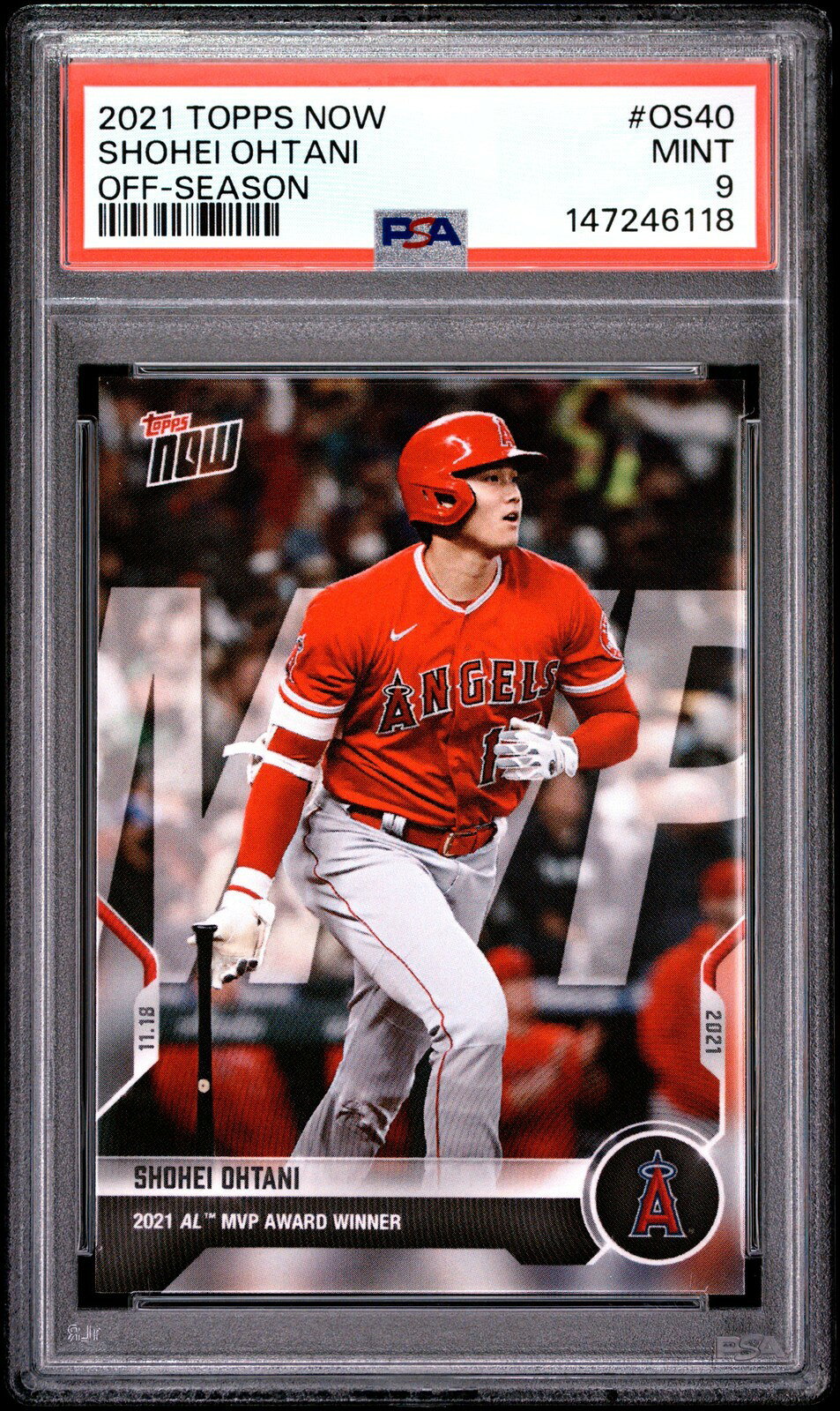 PRODUCT DETAILS MLB 2021 TOPPS NOW OFF-SEASON 大谷翔平 #OS40 PSA 9 鑑定済【中古】【商品情報】・鑑定機関：PSA・グレード：9・選手：大谷翔平 選手・年式・シリーズ：2021 TOP...
