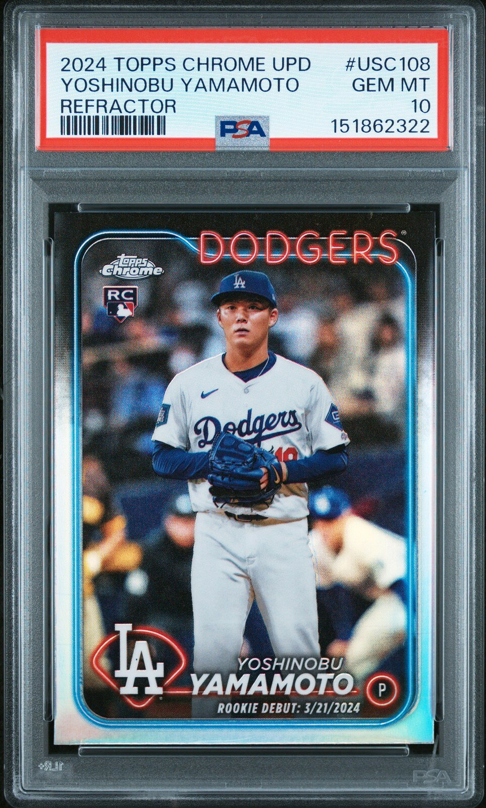 PRODUCT DETAILS MLB 2024 TOPPS CHROME UPDATE 山本由伸 REFRACTOR #USC108 PSA 10 鑑定済【中古】【商品情報】・鑑定機関：PSA・グレード：10・選手：山本由伸選手・年式・シ...