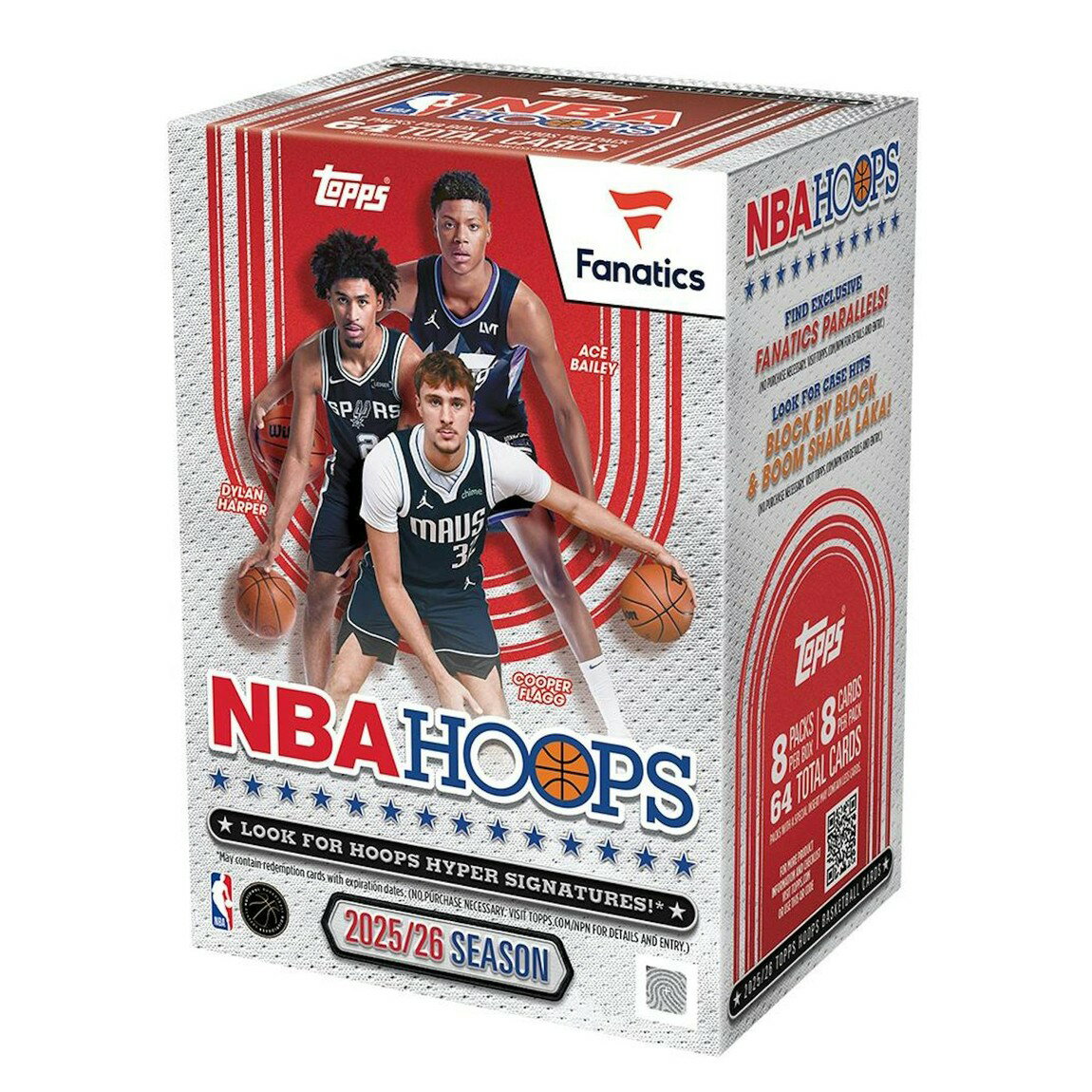 PRODUCT DETAILS NBA 2025-26 Topps Hoops Basketball Fanatics Blaster Box【商品仕様】1箱：8パック1パック：8枚総枚数：64枚【ランダム封入（パラレル・インサート・サイン...
