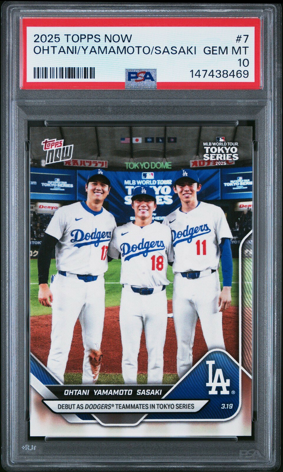 PRODUCT DETAILS MLB 2025 TOPPS NOW 佐々木朗希/大谷翔平/山本由伸 #7 PSA 10 鑑定済【中古】【商品情報】・鑑定機関：PSA・グレード：10・選手：佐々木朗希 選手/大谷翔平 選手/山本由伸 選手・...