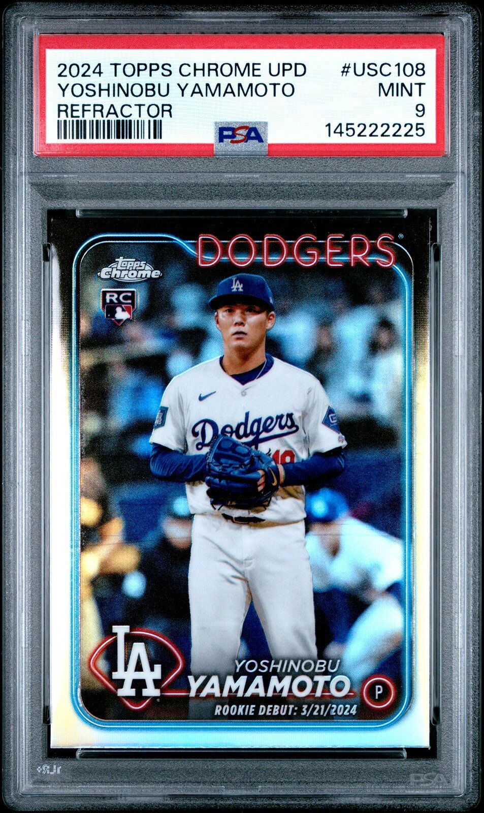 PRODUCT DETAILS MLB 2024 Topps Chrome Update 山本由伸 リフラクター #USC108 PSA 9 鑑定済【中古】【商品情報】・鑑定機関：PSA・グレード：9・選手：山本由伸 選手・年式・シリーズ：...