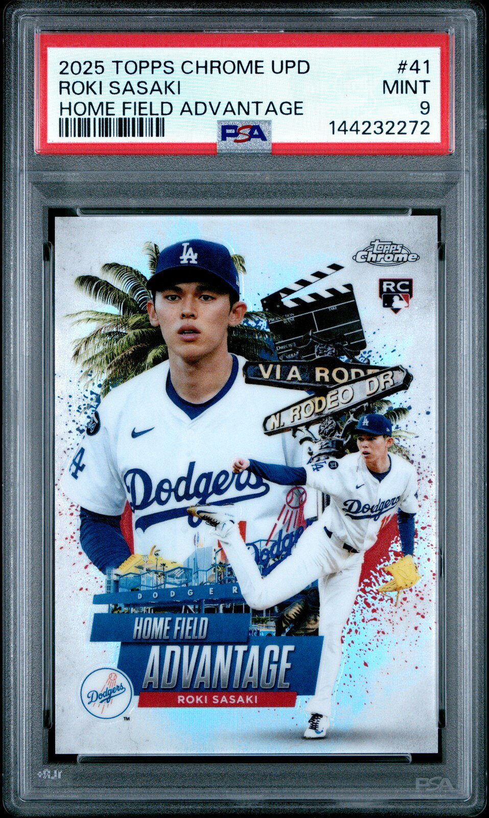 PRODUCT DETAILS MLB 2025 TOPPS CHROME UPDATE 佐々木朗希 HOME FIELD ADVANTAGE #41 PSA9 鑑定済【中古】【商品情報】・鑑定機関：PSA・グレード：9・選手：佐々木朗希選...