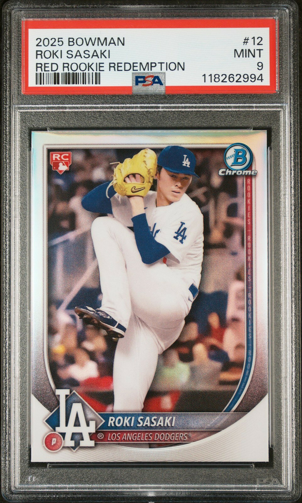 PRODUCT DETAILS MLB 2025 BOWMAN 佐々木朗希 RED RC REDEMPTION #12 PSA 9 鑑定済【中古】【商品情報】・鑑定機関：PSA・グレード：9・選手：佐々木朗希 選手・年式・シリーズ：2025...