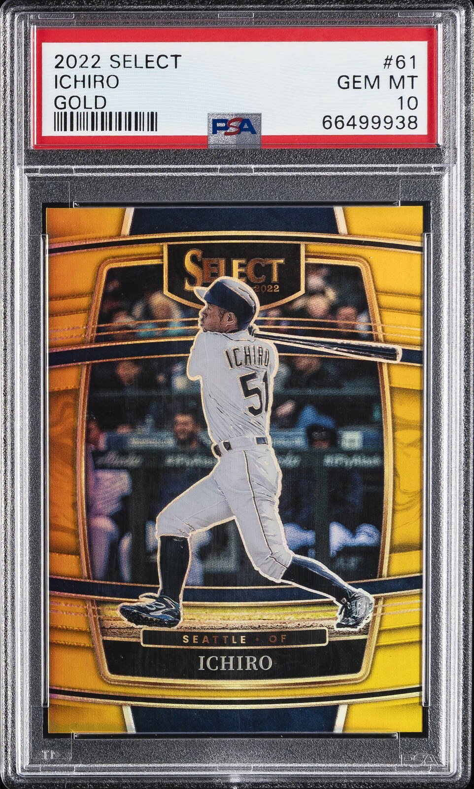 PRODUCT DETAILS MLB 2022 PANINI SELECT イチロー Gold Parallel #61 6/10 PSA 10 鑑定済【中古】【商品情報】・鑑定機関：PSA・グレード：10・選手：イチロー選手・年式・シリ...