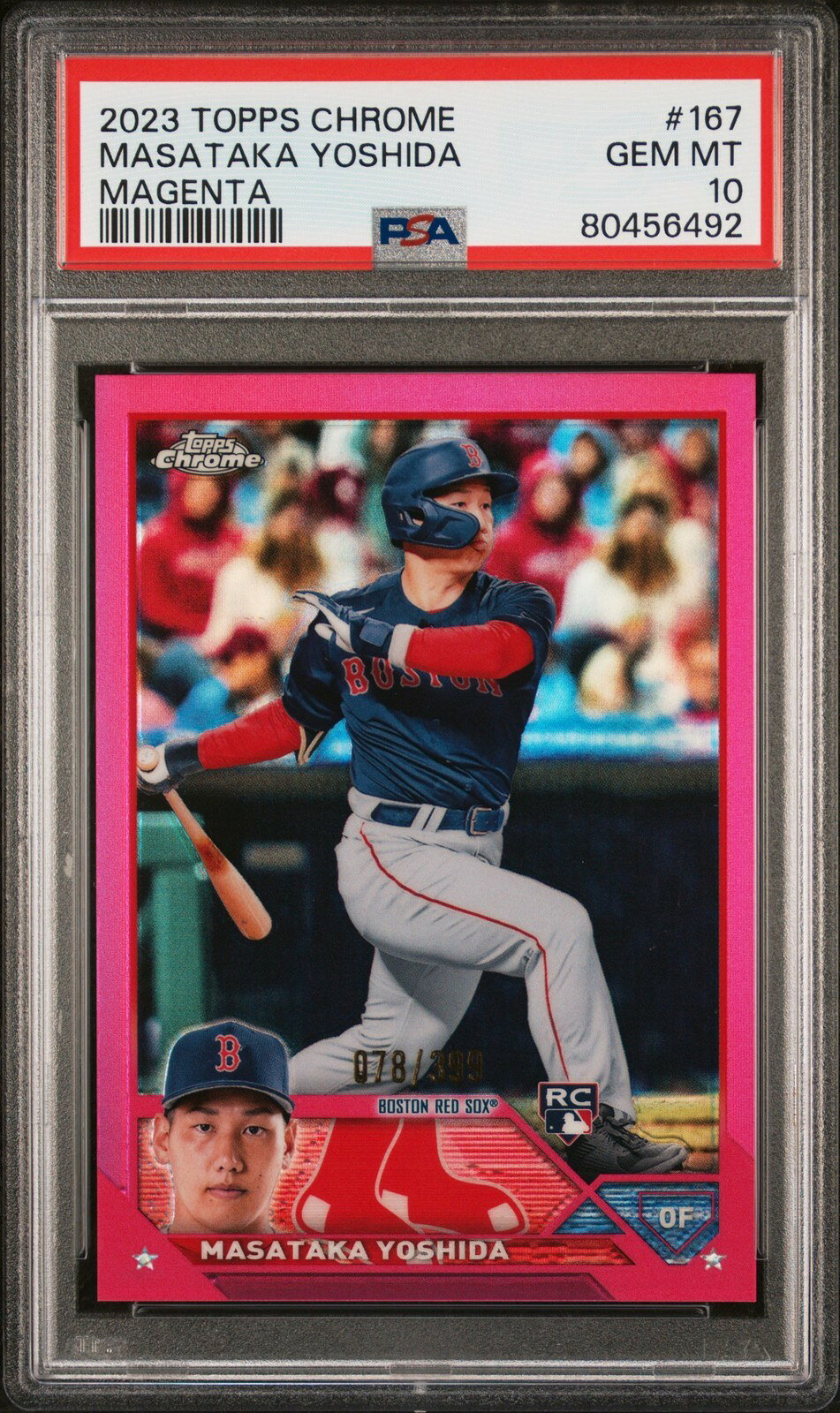PRODUCT DETAILS MLB 2023 Topps Chrome 吉田正尚 マゼンタリフラクター ルーキー 78/399 PSA 10 鑑定済【中古】【商品情報】・鑑定機関：PSA・グレード：10・選手：吉田正尚 選手・年式・シリ...