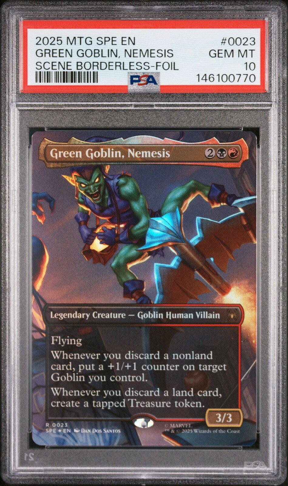 PRODUCT DETAILS 【商品情報】・鑑定機関：PSA・グレード：10・カード名（キャラクター）：GREEN GOBLIN, NEMESIS・年式・シリーズ（セット名）：2025 MTG MARVEL'S SPIDER-MAN ET...