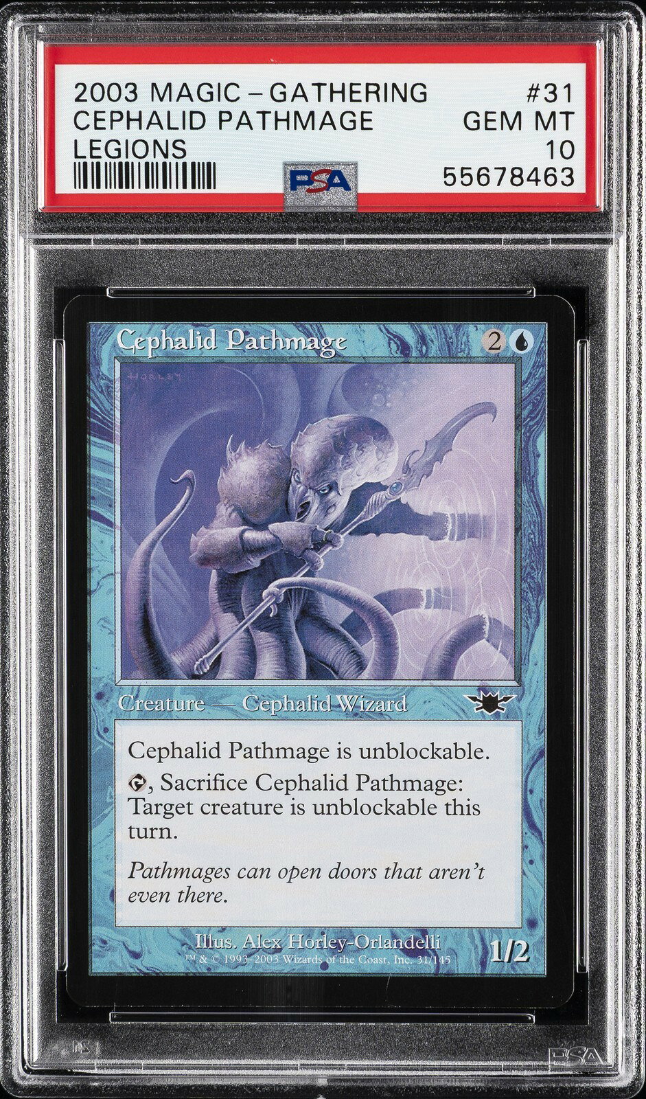 PRODUCT DETAILS 【商品情報】・鑑定機関: PSA・グレード: 10・カード名（キャラクター）: Cephalid Pathmage (セファリッドの抜け道魔道士)・年式・シリーズ（セット名）: 2003 Legions (レ...