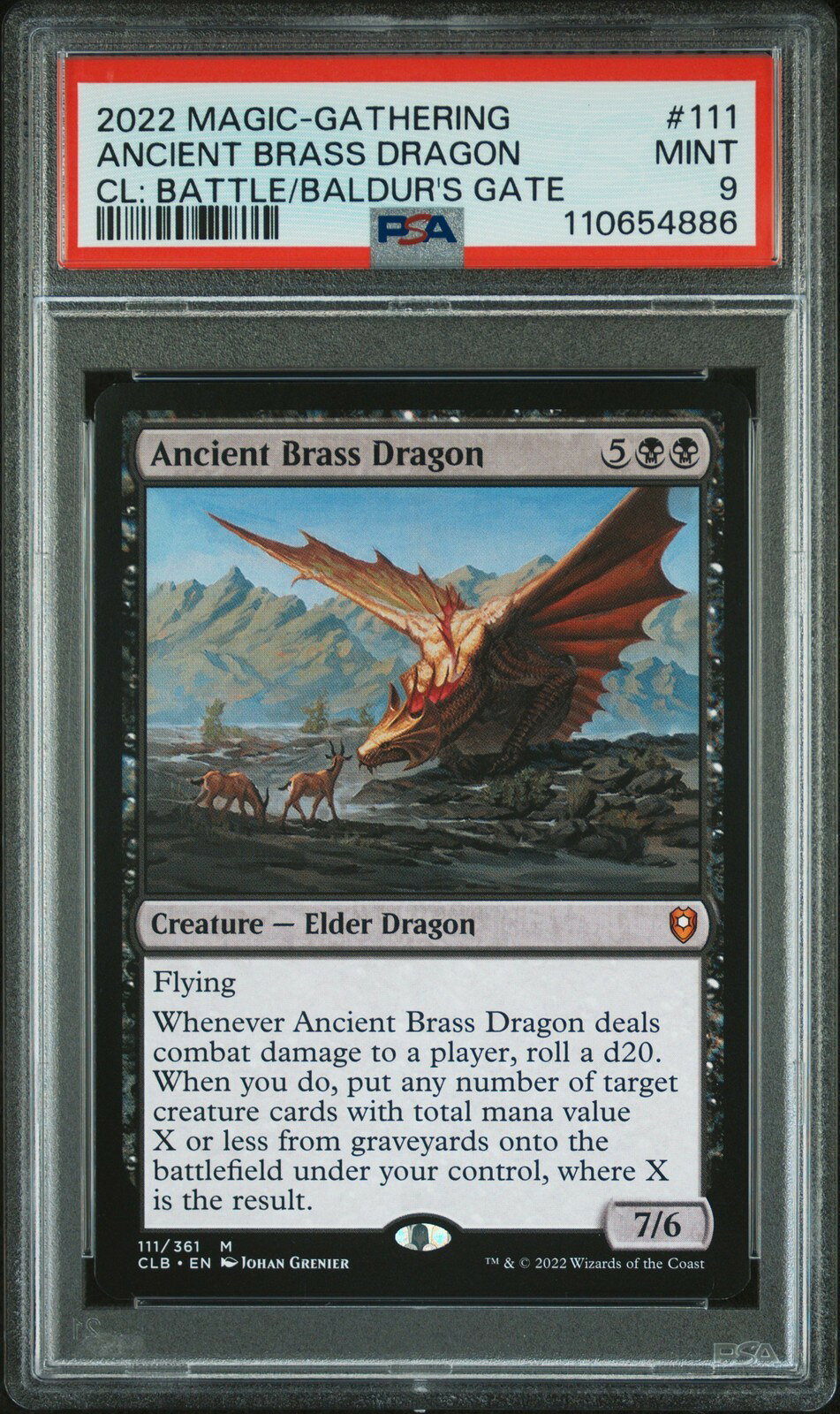 PRODUCT DETAILS 【商品情報】・鑑定機関：PSA・グレード：9・カード名（キャラクター）：Ancient Brass Dragon (エンシェント・ブラス・ドラゴン)・年式・シリーズ（セット名）：2022 Commander ...