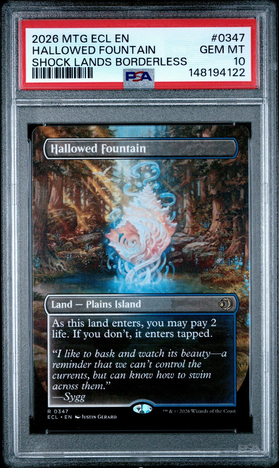 PRODUCT DETAILS 【商品情報】・鑑定機関：PSA・グレード：10・カード名（キャラクター）：HALLOWED FOUNTAIN・年式・シリーズ（セット名）：2026 LORWYN ECLIPSED・カード番号：#0347・種別...