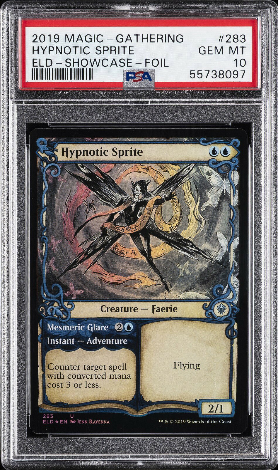 PRODUCT DETAILS 【商品情報】・鑑定機関: PSA・グレード: 10・カード名（キャラクター）: HYPNOTIC SPRITE・年式・シリーズ（セット名）: 2019 THRONE OF ELDRAINE・カード番号: #2...