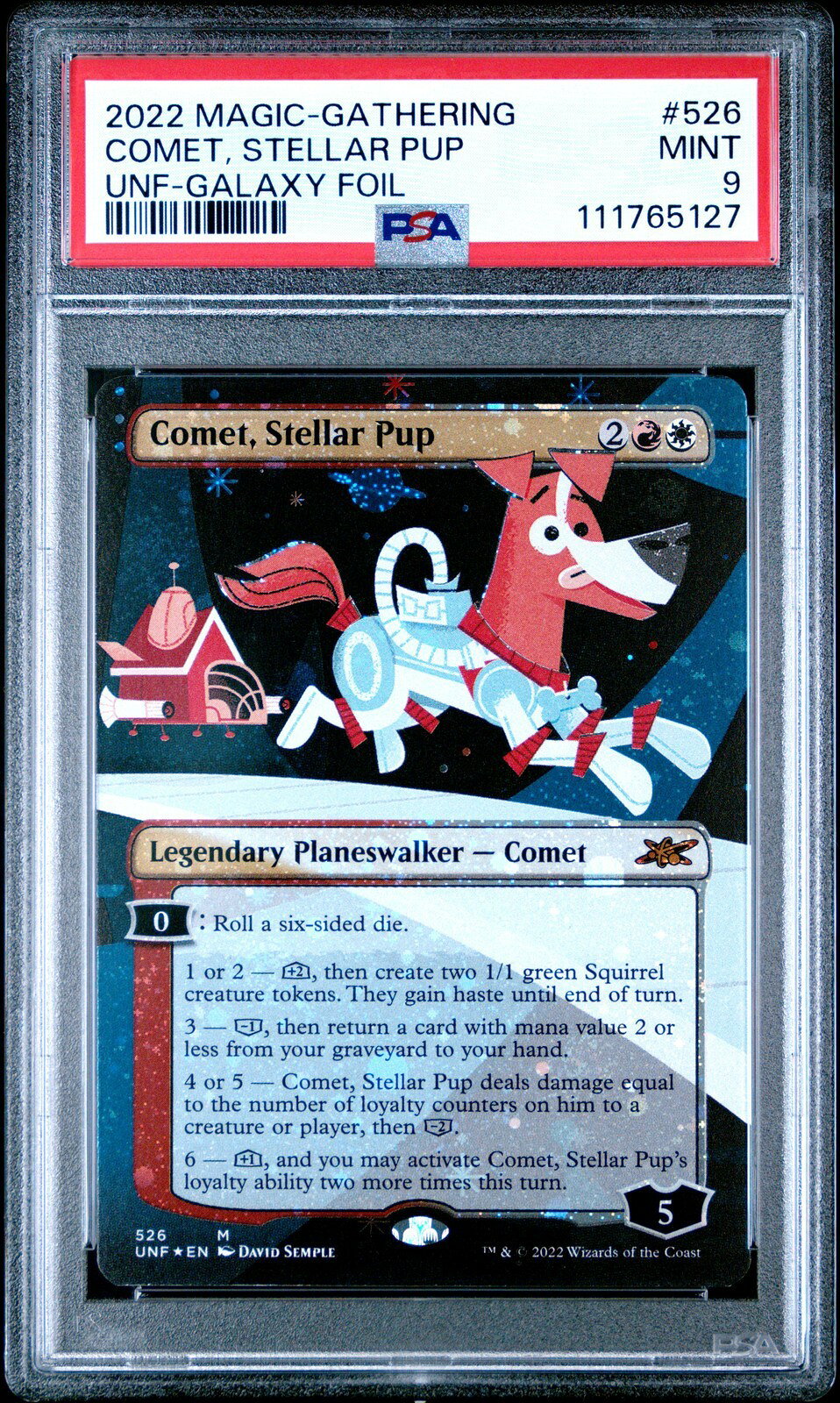 PRODUCT DETAILS 【商品情報】・鑑定機関：PSA・グレード：9・カード名（キャラクター）：Comet, Stellar Pup・年式・シリーズ（セット名）：2022 Unfinity・カード番号：526・種別：Galaxy F...