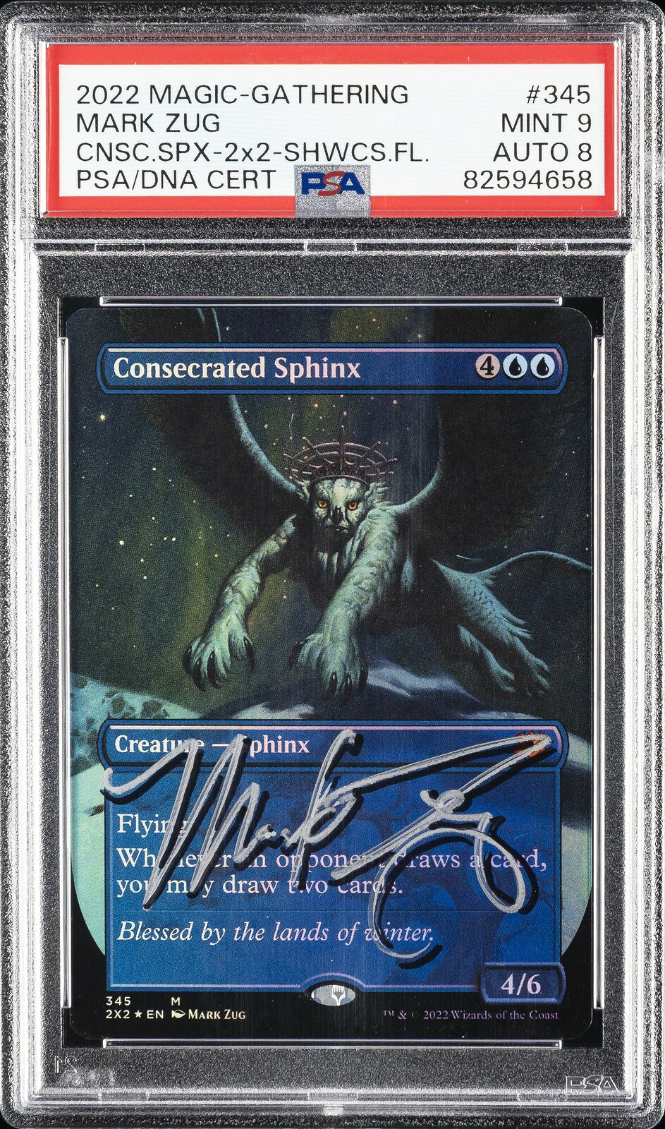 PRODUCT DETAILS 【商品情報】・鑑定機関:PSA・グレード:9 (AUTO 8)・カード名（キャラクター）:Consecrated Sphinx (神聖なるスフィンクス)・年式・シリーズ（セット名）:2022 Double M...