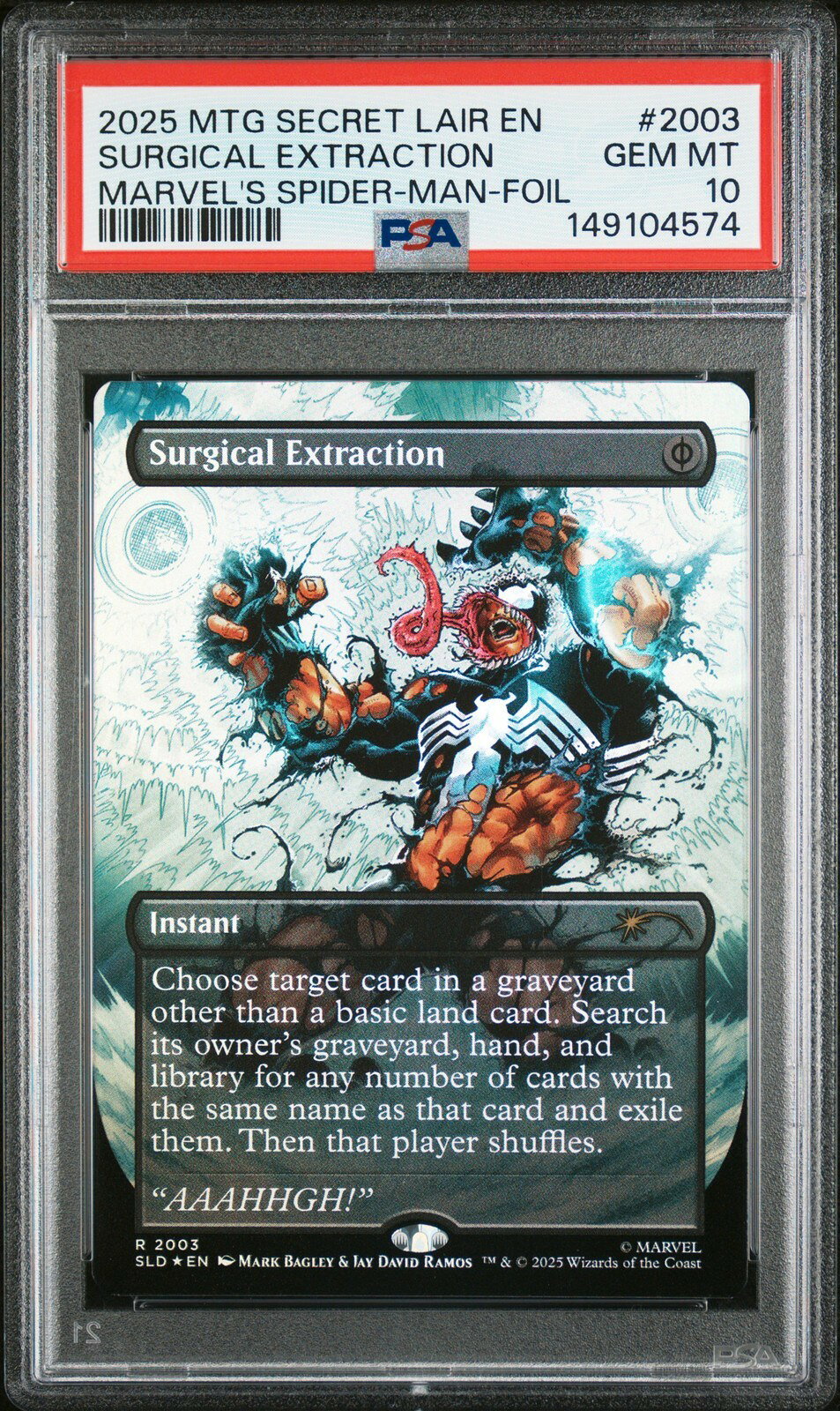 PRODUCT DETAILS 【商品情報】・鑑定機関: PSA・グレード: 10・カード名（キャラクター）: Surgical Extraction（サージカル・エクストラクション）・年式・シリーズ: 2025 Secret Lair D...
