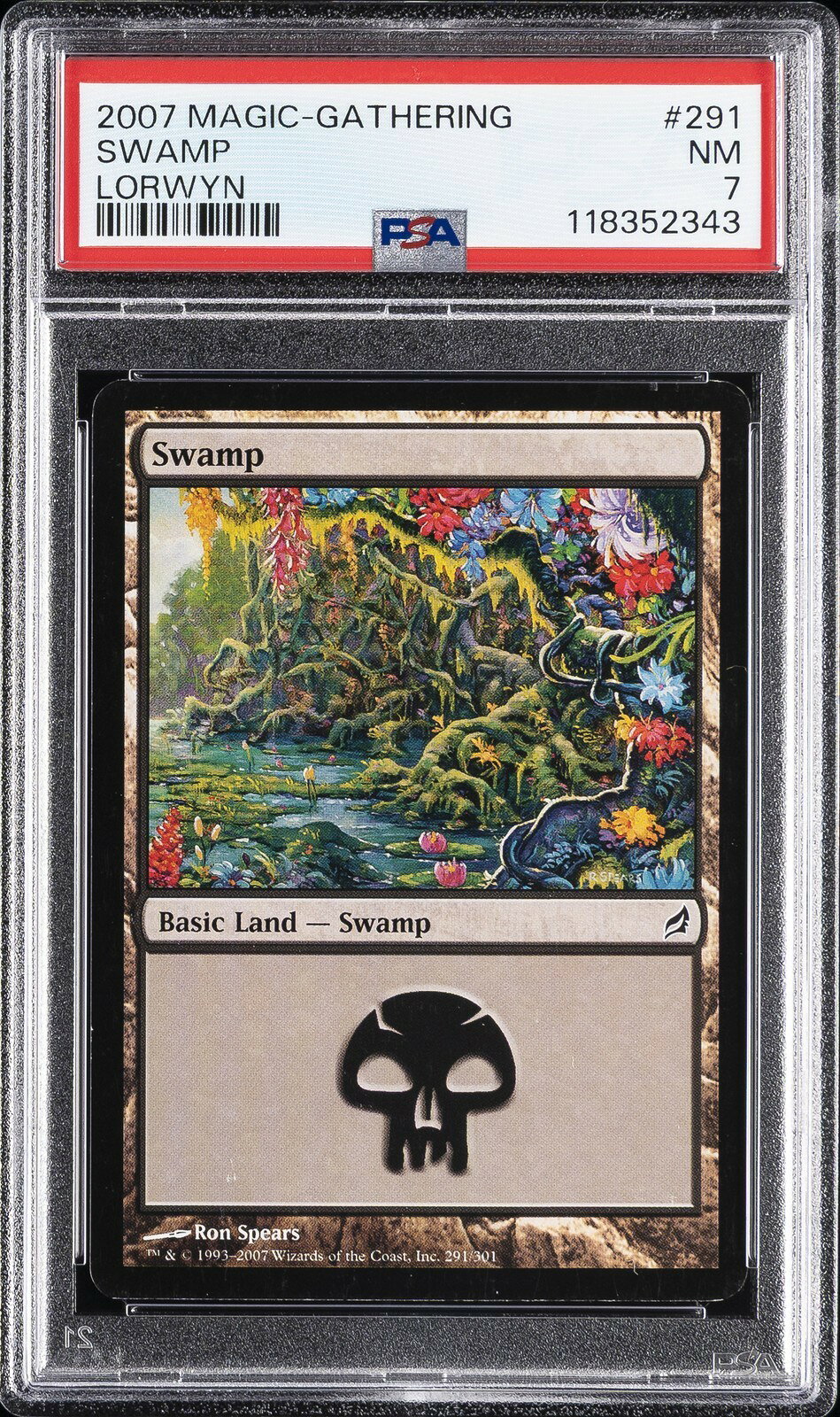 PRODUCT DETAILS 【商品情報】・鑑定機関：PSA・グレード：7・カード名（キャラクター）：Swamp（沼）・年式・シリーズ（セット名）：2007年 ローウィン（Lorwyn）・カード番号：291・種別：通常・シリアル：なし【コ...