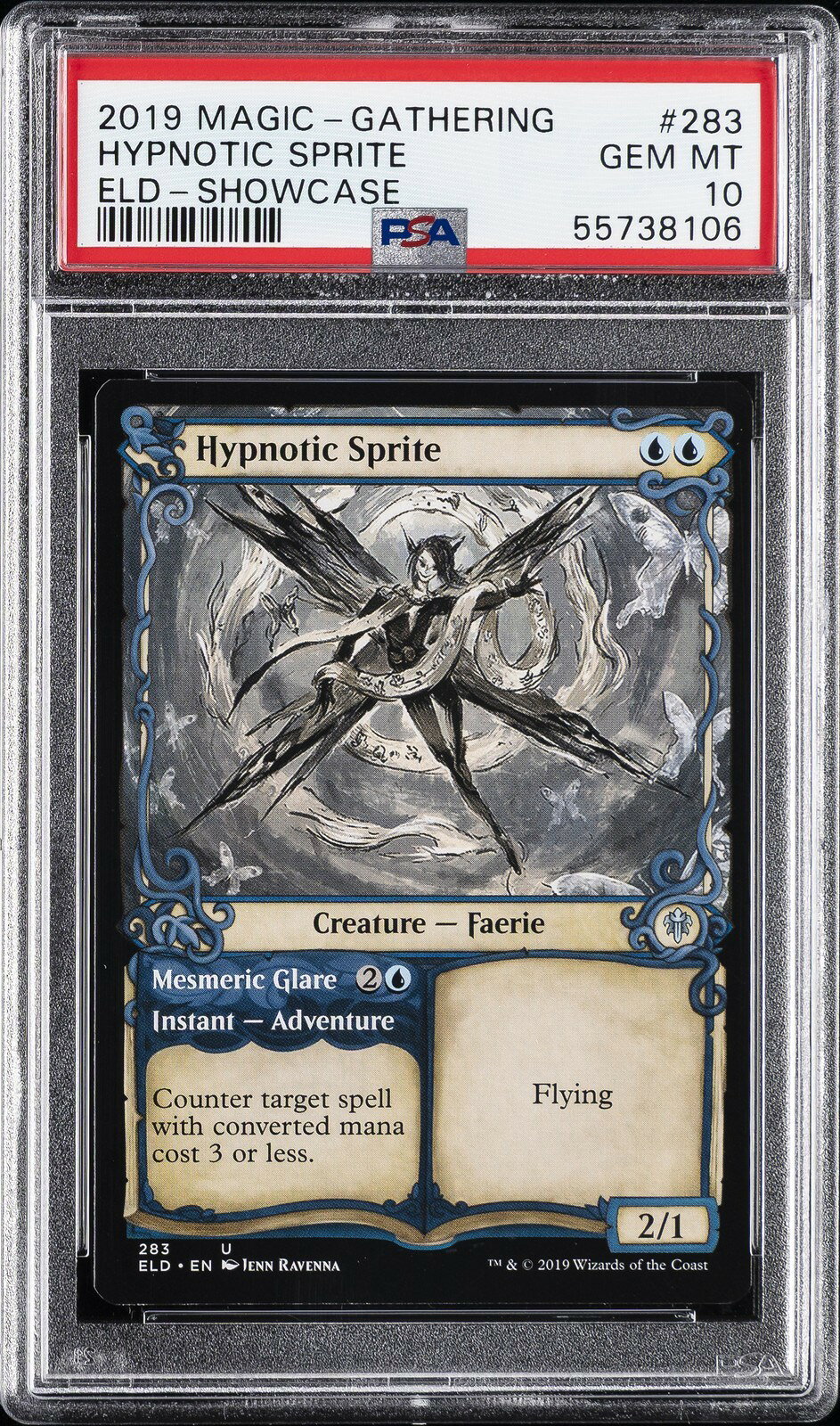 PRODUCT DETAILS 【商品情報】・鑑定機関: PSA・グレード: 10・カード名（キャラクター）: HYPNOTIC SPRITE・年式・シリーズ（セット名）: 2019 THRONE OF ELDRAINE・カード番号: #2...