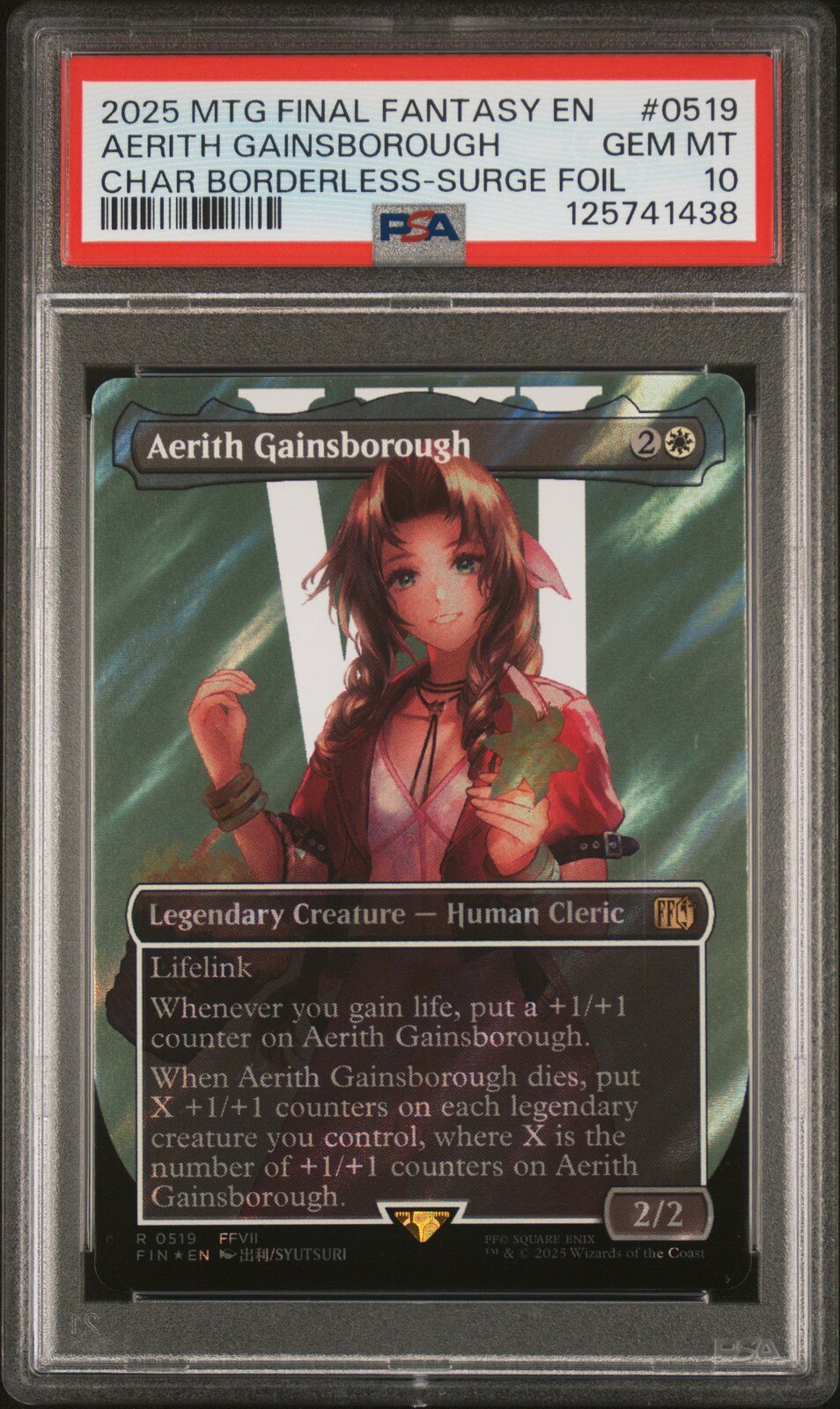 PRODUCT DETAILS 【商品情報】・鑑定機関:PSA・グレード:10・カード名（キャラクター）:AERITH GAINSBOROUGH・年式・シリーズ（セット名）:2025 MTG FINAL FANTASY・カード番号:#051...