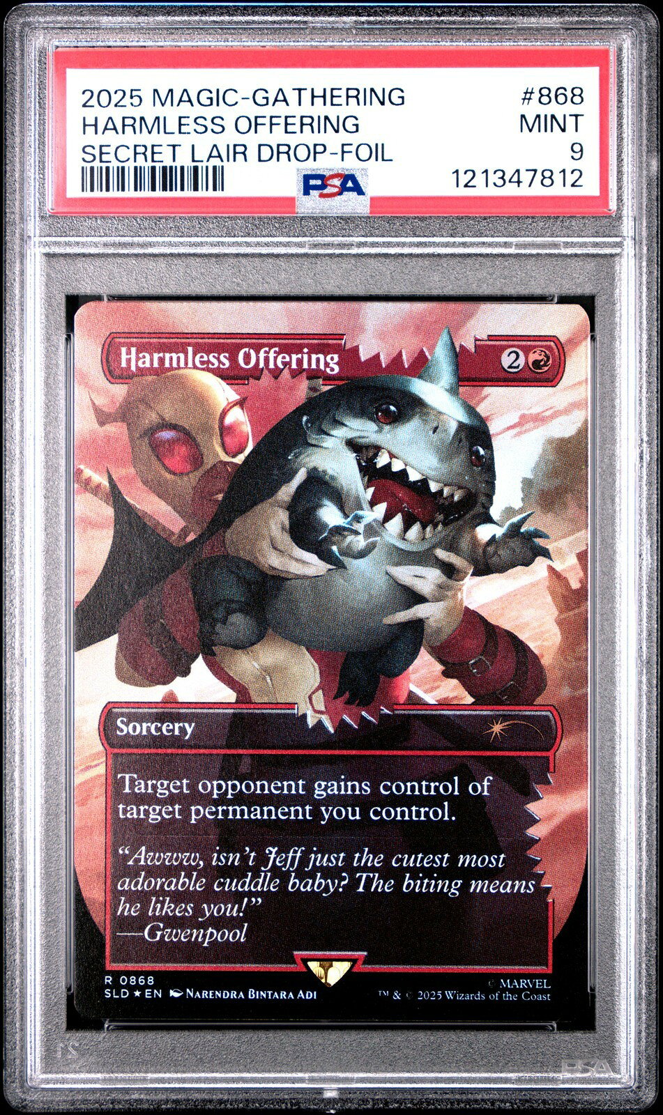 PRODUCT DETAILS 【商品情報】・鑑定機関: PSA・グレード: 9・カード名（キャラクター）: Harmless Offering (害なき申し出)・年式・シリーズ（セット名）: 2025 Secret Lair Drop (...