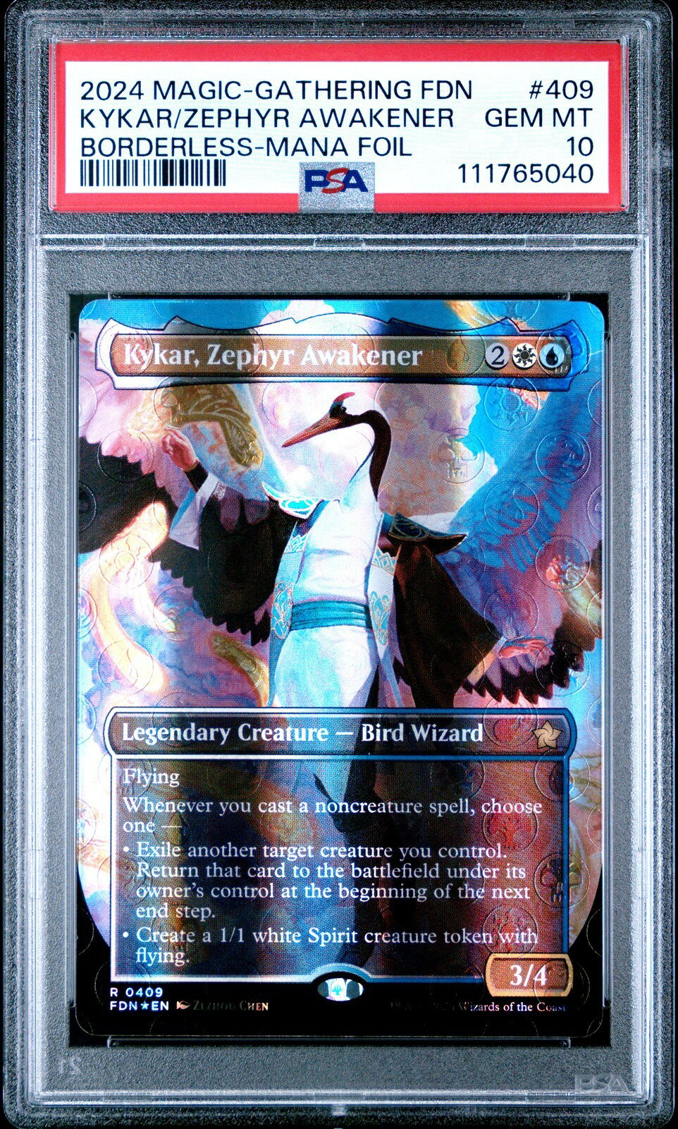 PRODUCT DETAILS 【商品情報】・鑑定機関：PSA・グレード：10・カード名（キャラクター）：KYKAR, ZEPHYR AWAKENER (カイカ、ゼファーの目覚め)・年式・シリーズ（セット名）：2024 MTG FOUNDA...