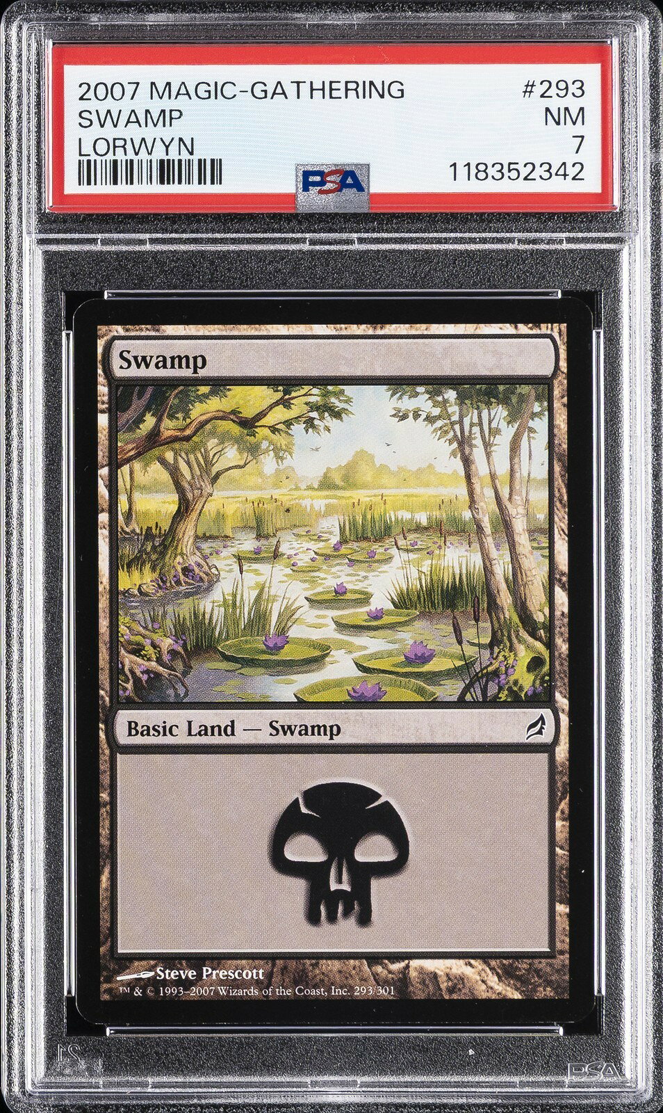 PRODUCT DETAILS 【商品情報】・鑑定機関: PSA・グレード: 7・カード名（キャラクター）: SWAMP（沼）・年式・シリーズ（セット名）: 2007 LORWYN（ローウィン）・カード番号: 293・種別: 通常・シリアル...