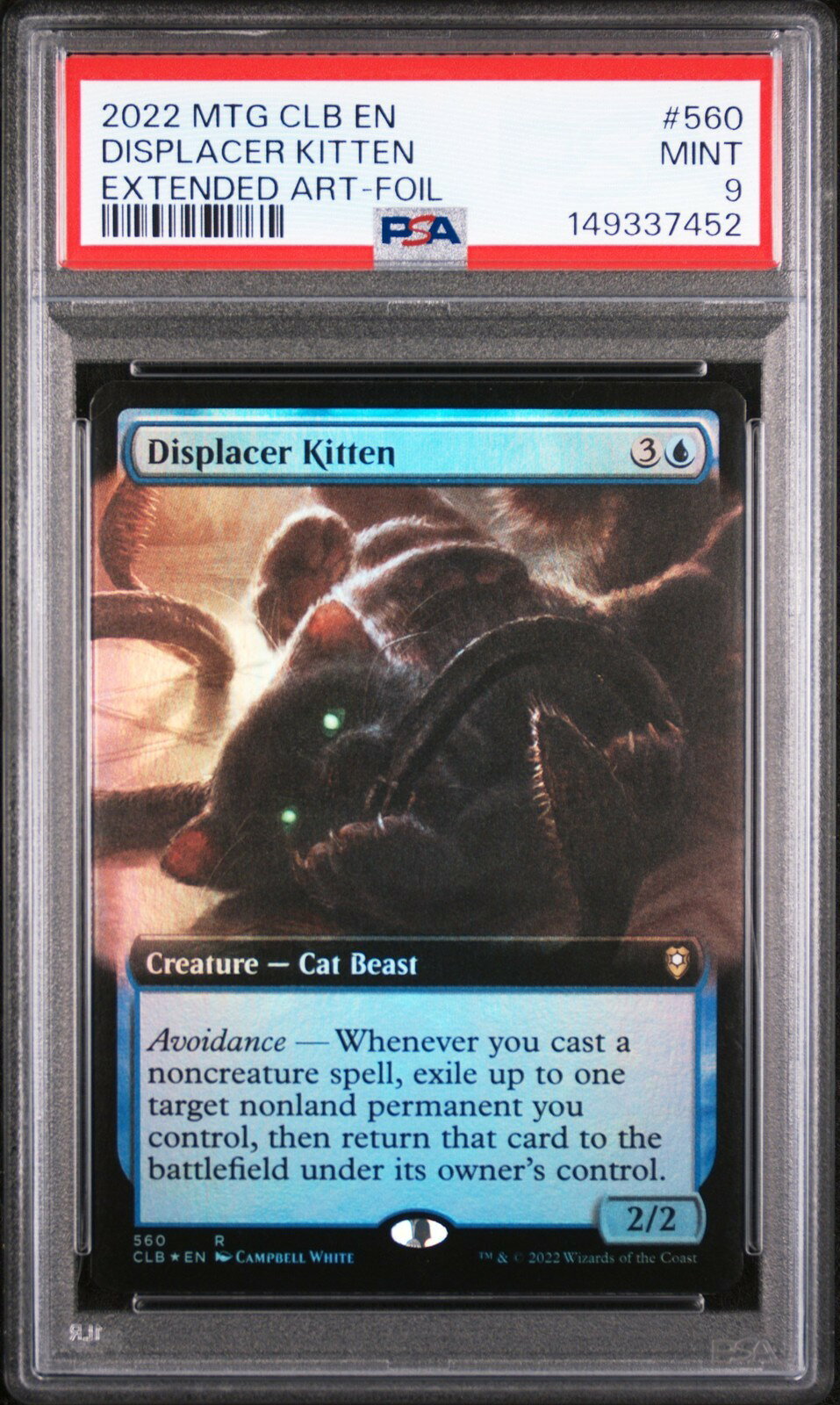PRODUCT DETAILS 【商品情報】・鑑定機関：PSA・グレード：9・カード名（キャラクター）：DISPLACER KITTEN・年式・シリーズ（セット名）：2022 COMMANDER LEGENDS: BATTLE FOR BA...