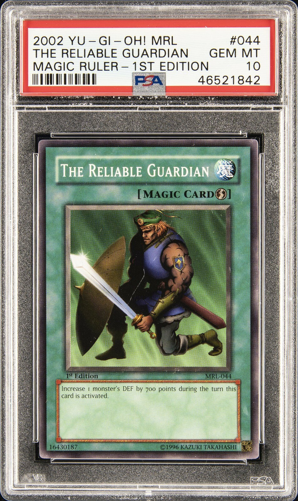 PRODUCT DETAILS 【商品情報】・鑑定機関：PSA・グレード：10・カード名（キャラクター）：THE RELIABLE GUARDIAN・年式・シリーズ（セット名）：2002 MRL-MAGIC RULER 1ST EDITIO...