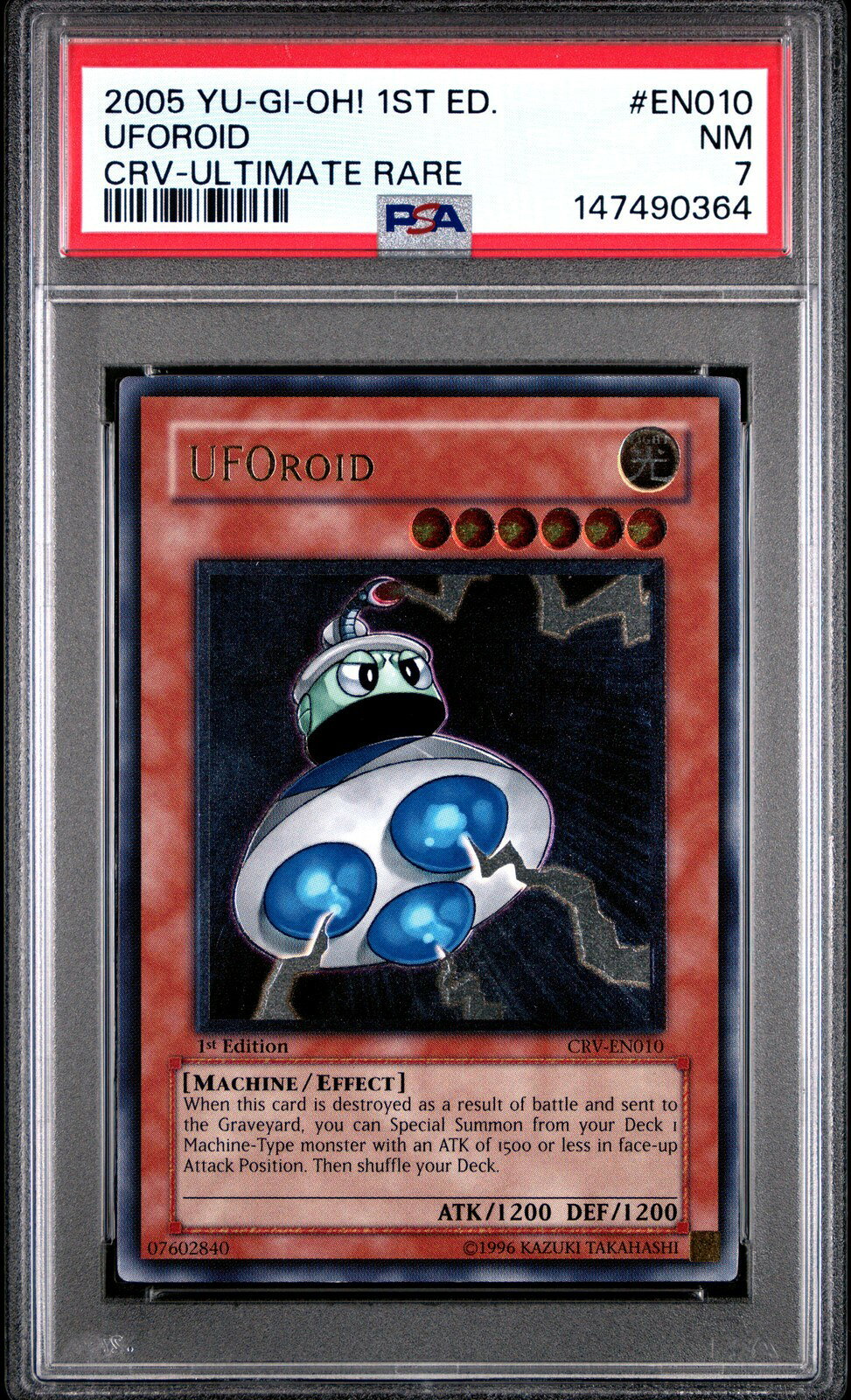 PRODUCT DETAILS 【商品情報】・鑑定機関：PSA・グレード：7・カード名（キャラクター）：UFOROID (ユーフォロイド)・年式・シリーズ（セット名）：2005 CRV-CYBERNETIC REVOLUTION 1ST E...