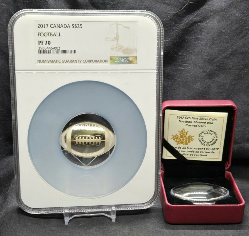 PRODUCT DETAILS 【商品情報】・鑑定機関:NGC・グレード:PF70 UC・発行年・発行国:2017年 カナダ・額面:25ドル・テーマ・シリーズ:フットボール・素材・重量:.999銀 1オンス【コンディション】・第三者鑑定機関...